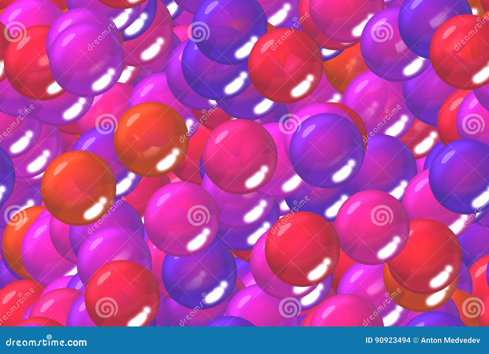 Seamless Festive Pink Spheres Plating Design Stock Illustration ...