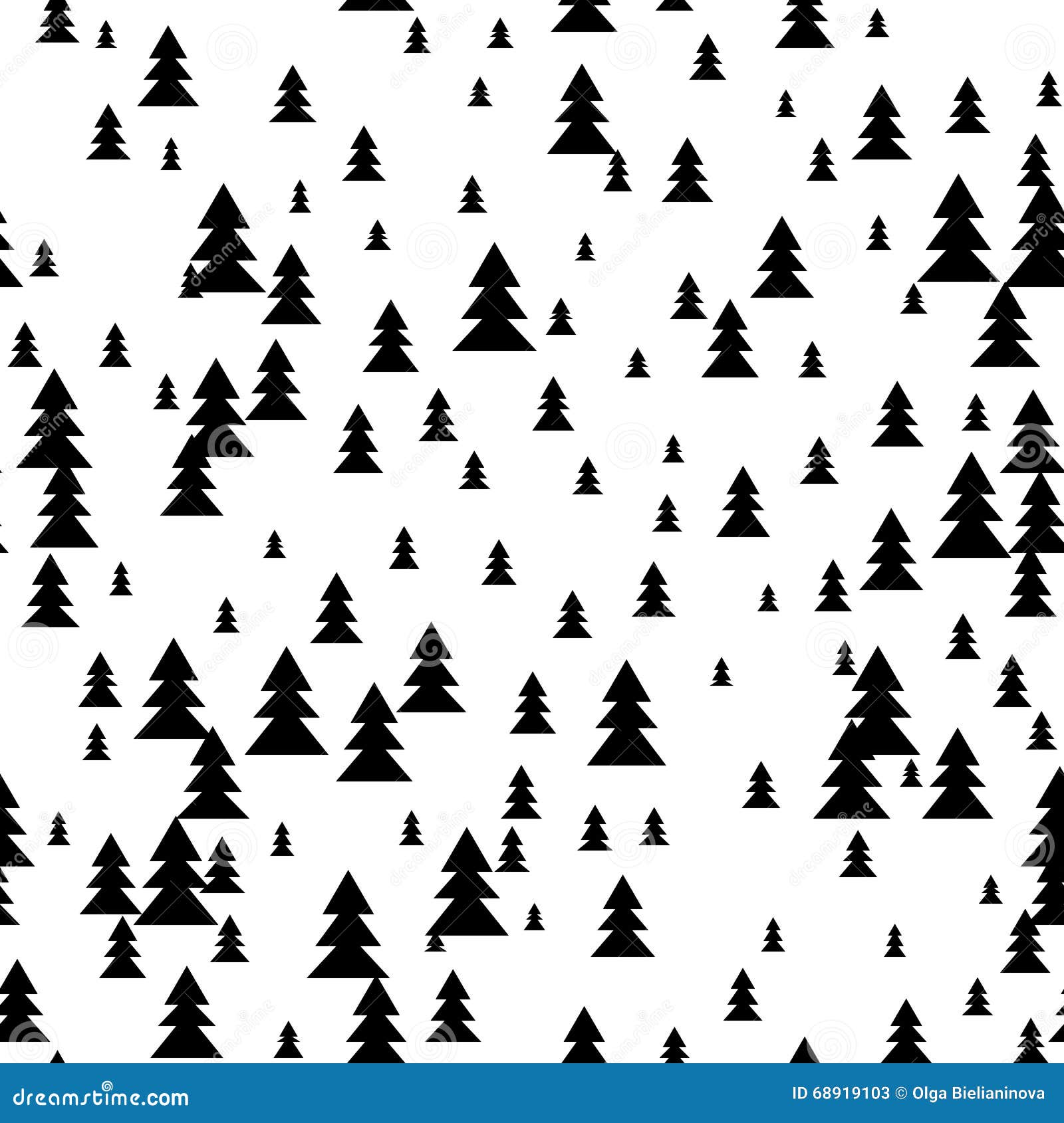 Seamless Fir-tree Scandinavian Pattern. Textile Background. Wrapping ...
