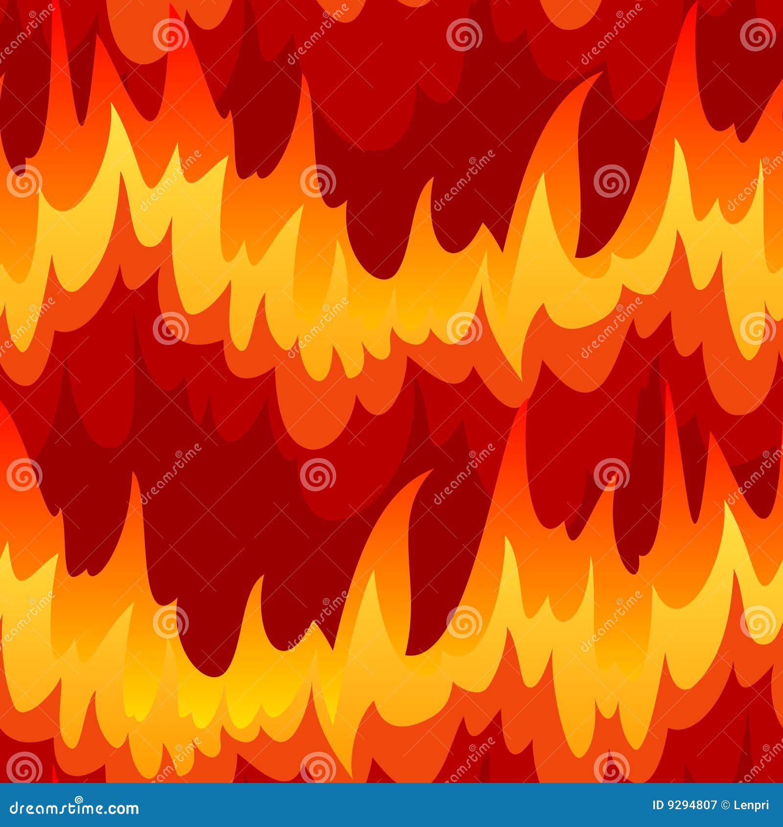 Seamless with fire stock vector. Illustration of flame - 9294807