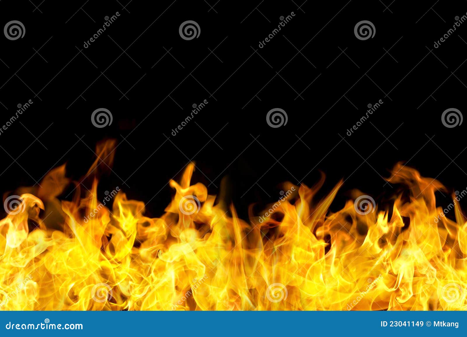 Seamless Fire Flames Border Stock Image - Image of barbecue, frame ...