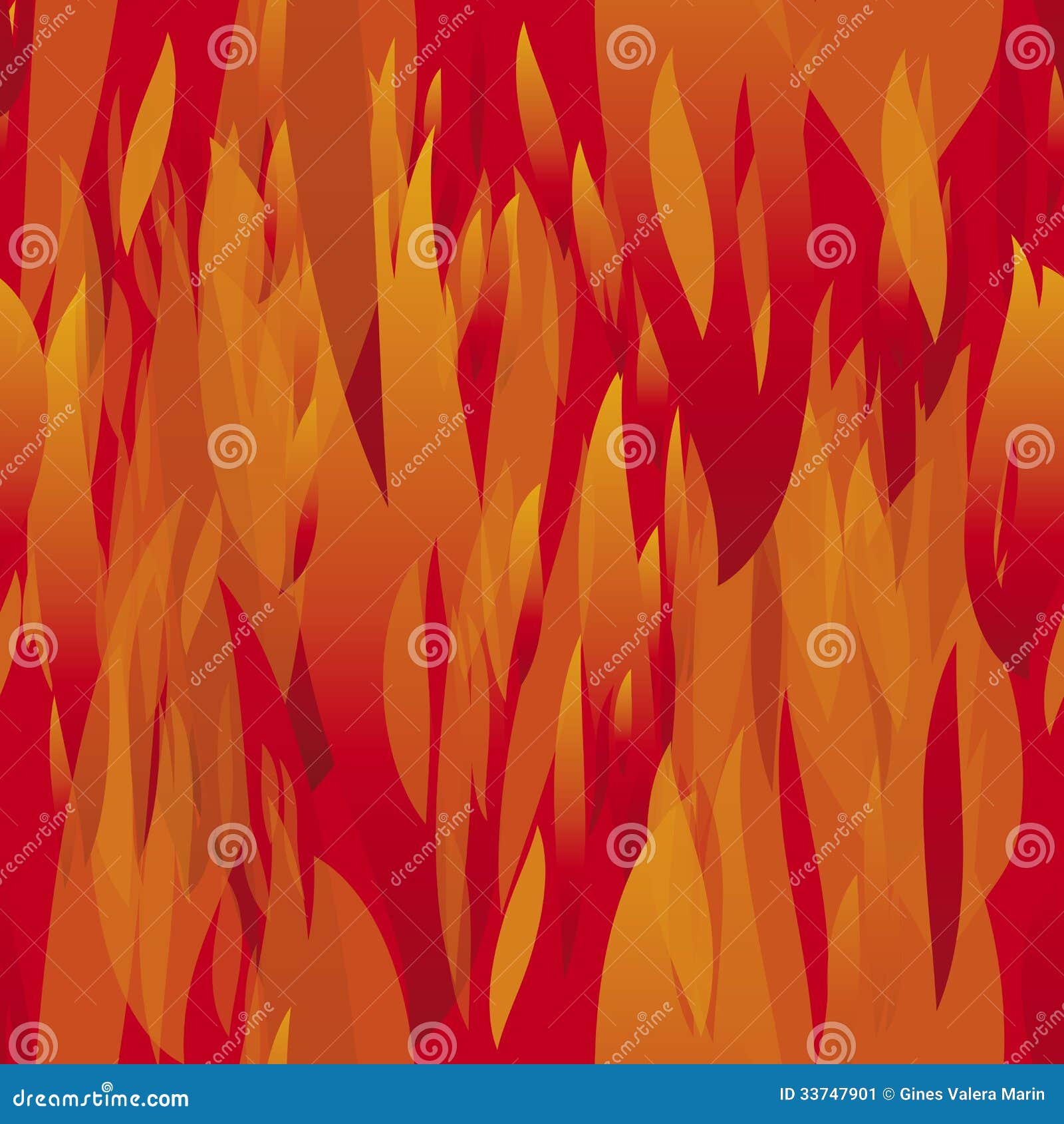 Seamless Fire Flame. Fires Flaming Pattern, Flammable Line Blaze Hot ...