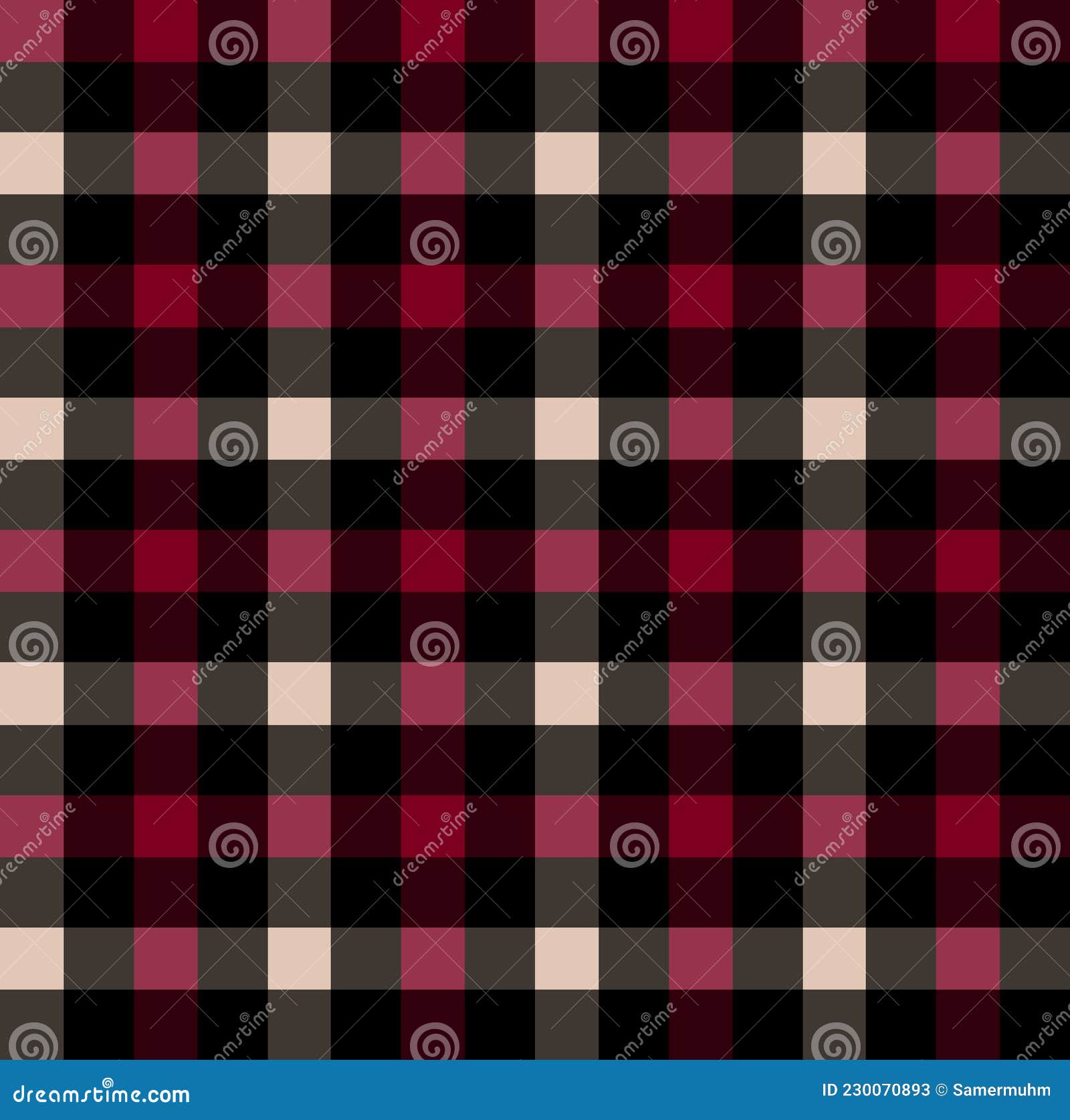 Firebrick Gingham Pattern. Textured Red And Black Plaid Background ...