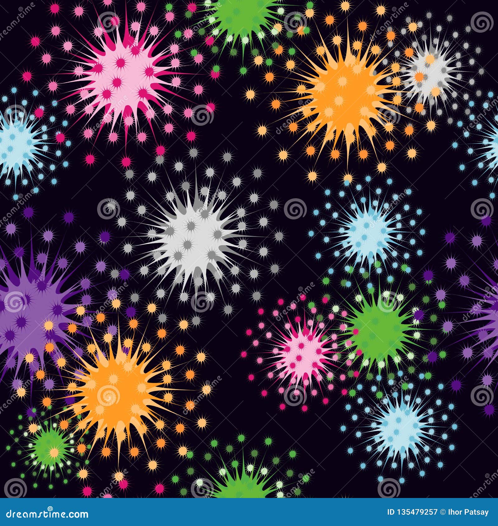 Seamless Firecracker Pattern Stock Vector - Illustration of element ...