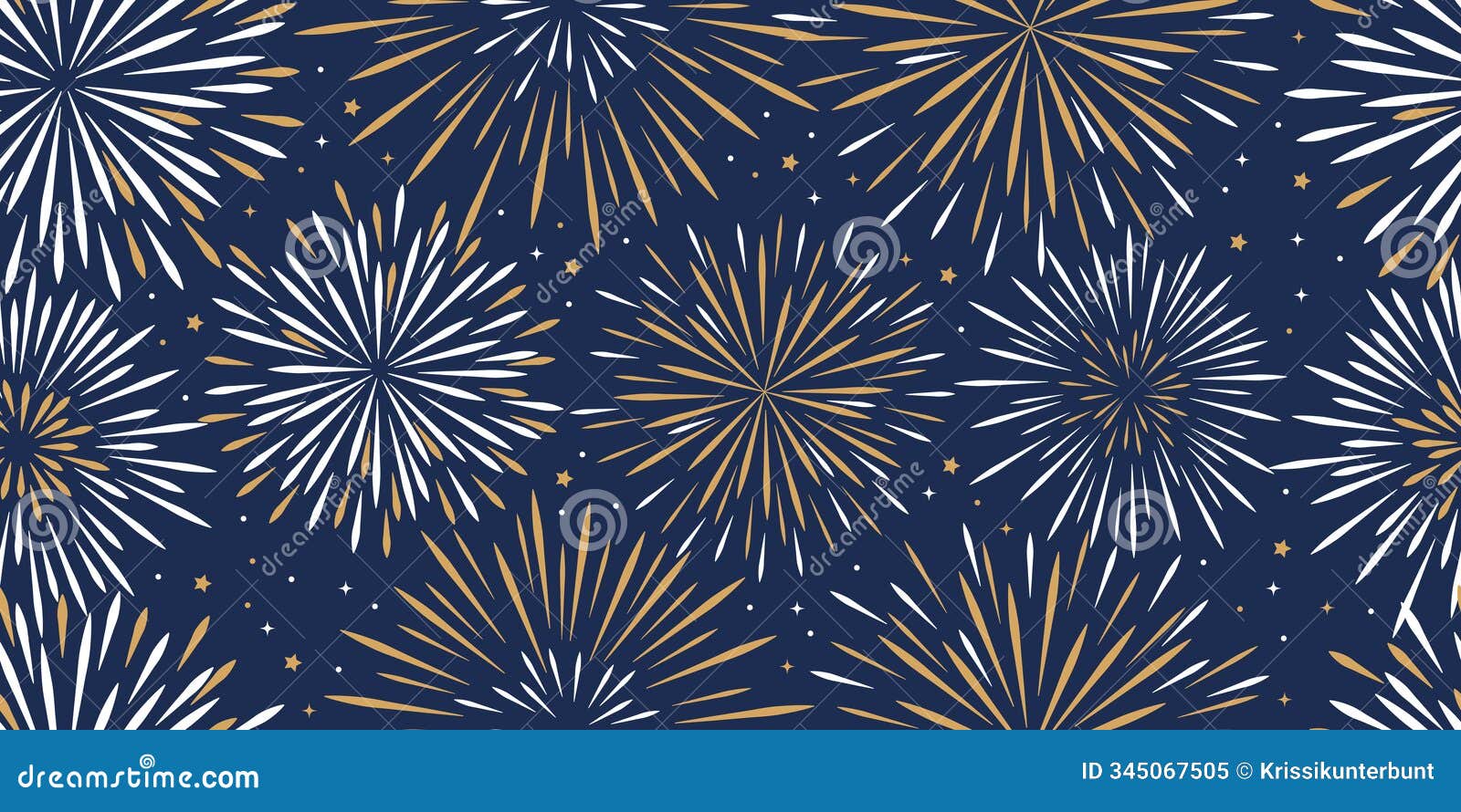 Seamless Firework Background Celebration Banner Stock Illustration ...