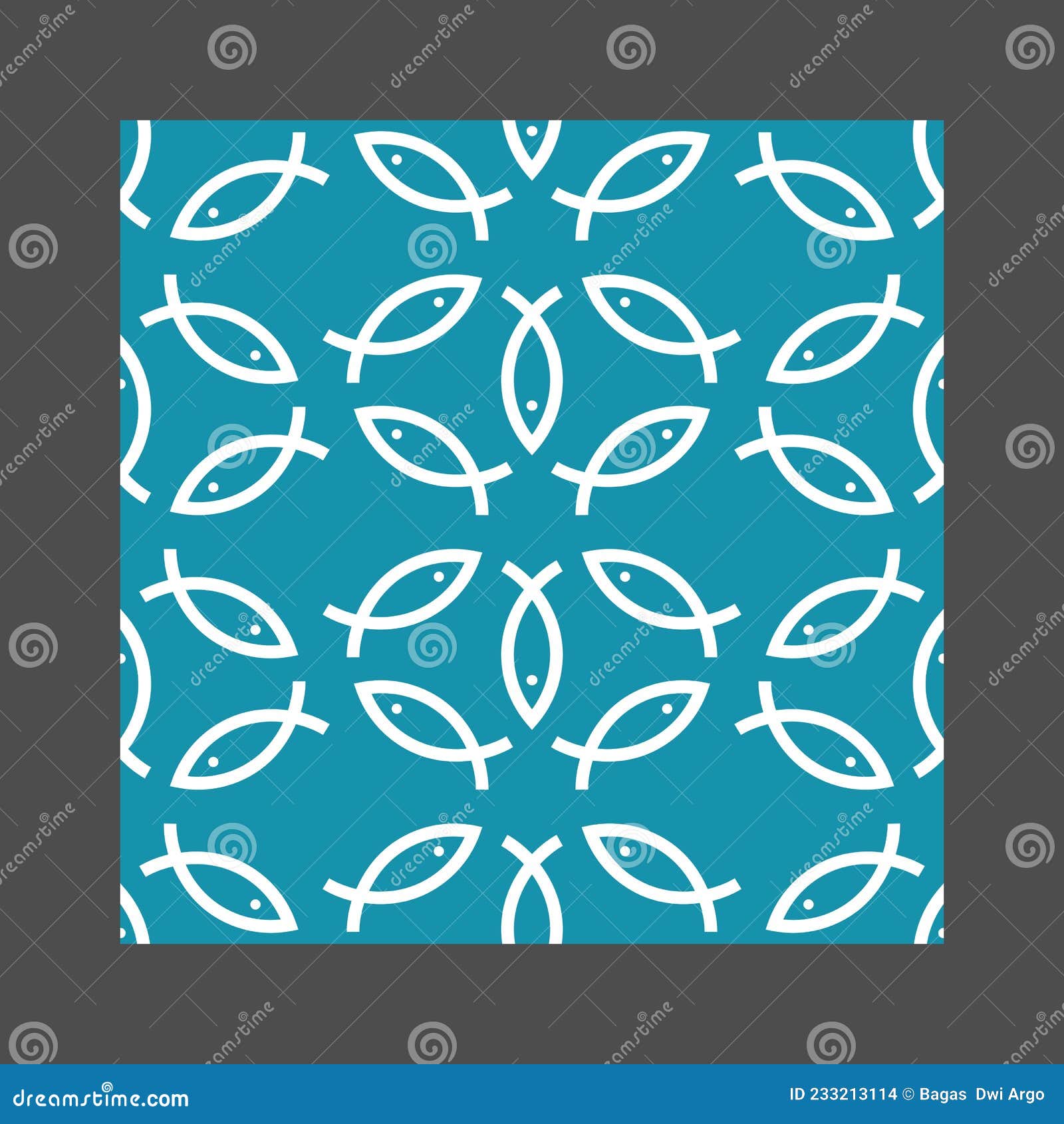 Seamless Fish Pattern. Simple Background Stock Vector - Illustration of ...