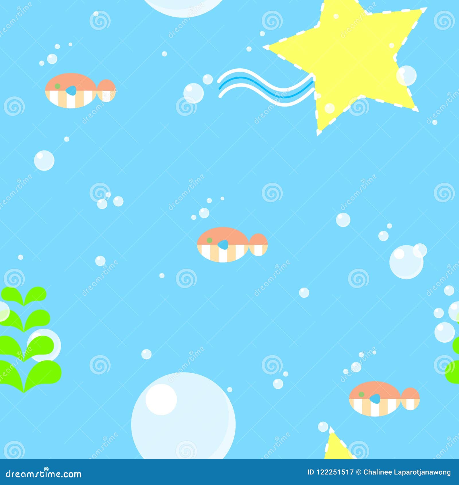 Seamless Fish Repeat Pattern Stock Vector - Illustration of concept ...