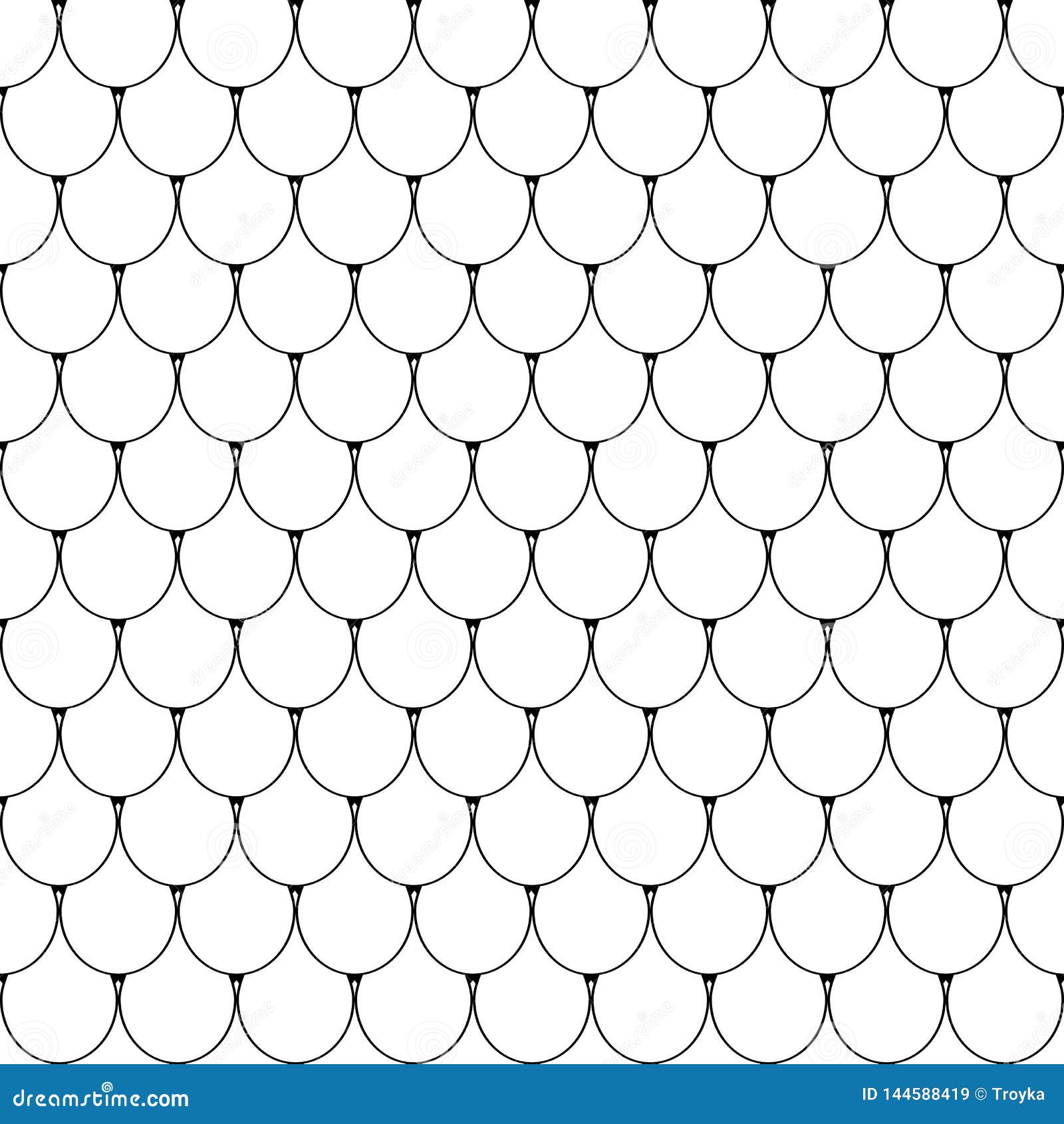 Seamless Fish Scale Pattern Stock Vector - Illustration of geometric ...