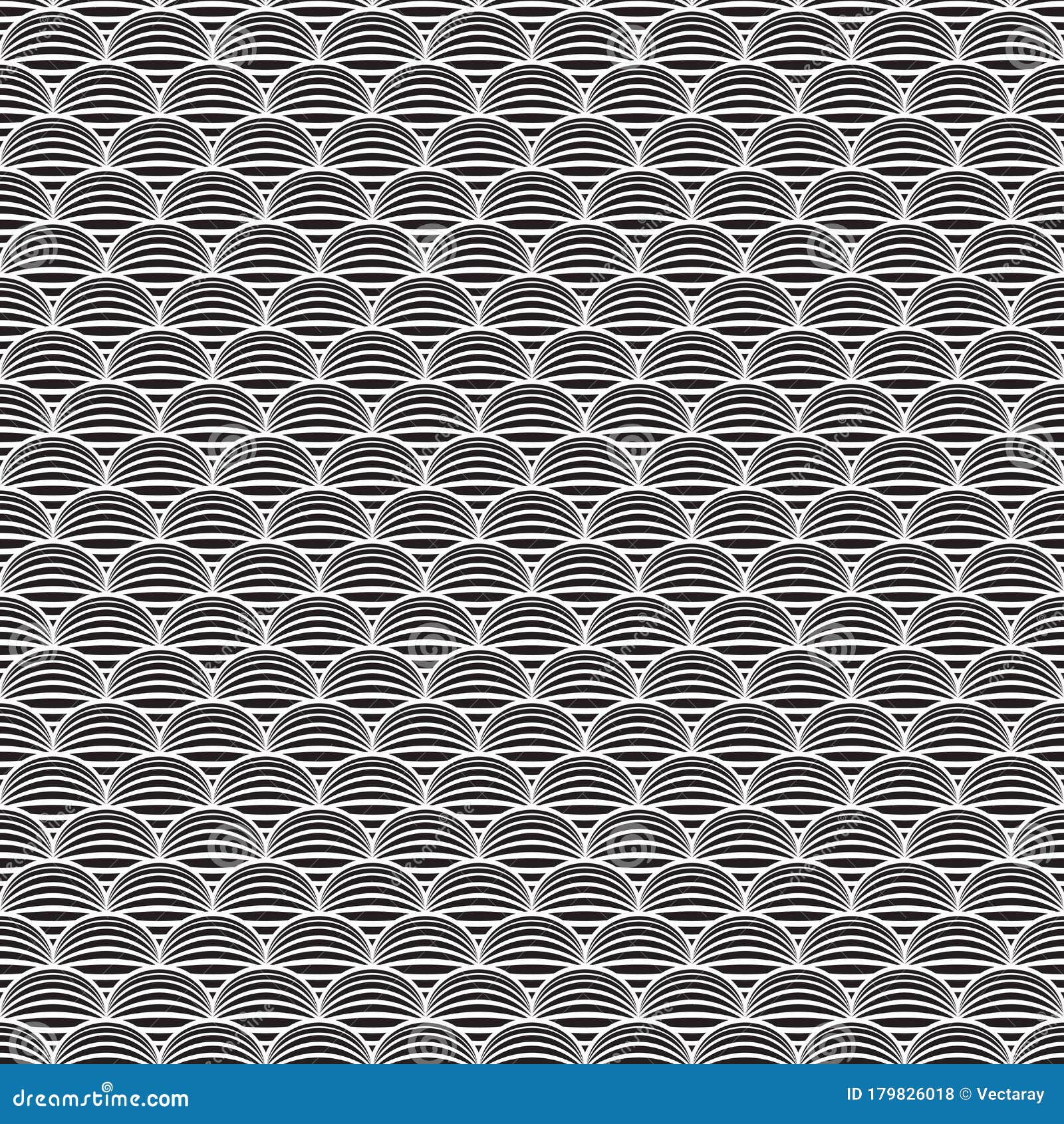 Seamless Fish Scale Scallop Pattern Background Stock Vector ...