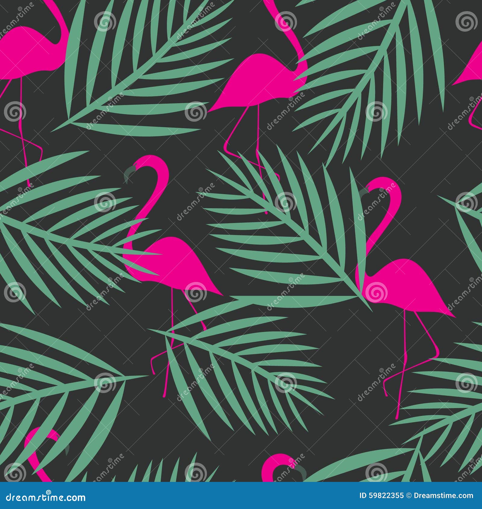 Seamless Flamingo Vector Patterns Stock Vector - Illustration of color ...