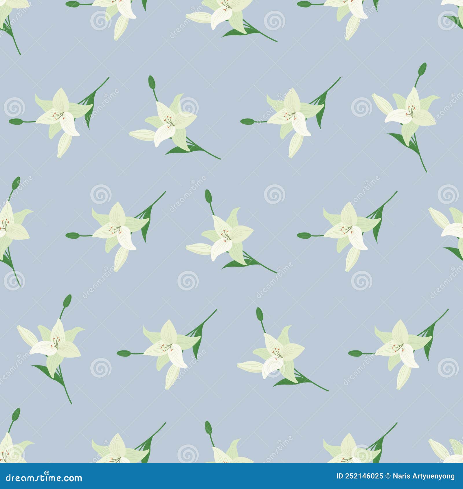 Seamless Flora Cartoon Element Pattern Stock Vector - Illustration of ...