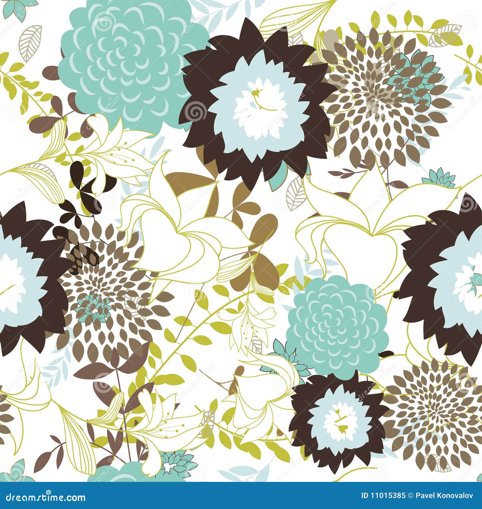 Seamless floral background stock vector. Illustration of patterns ...
