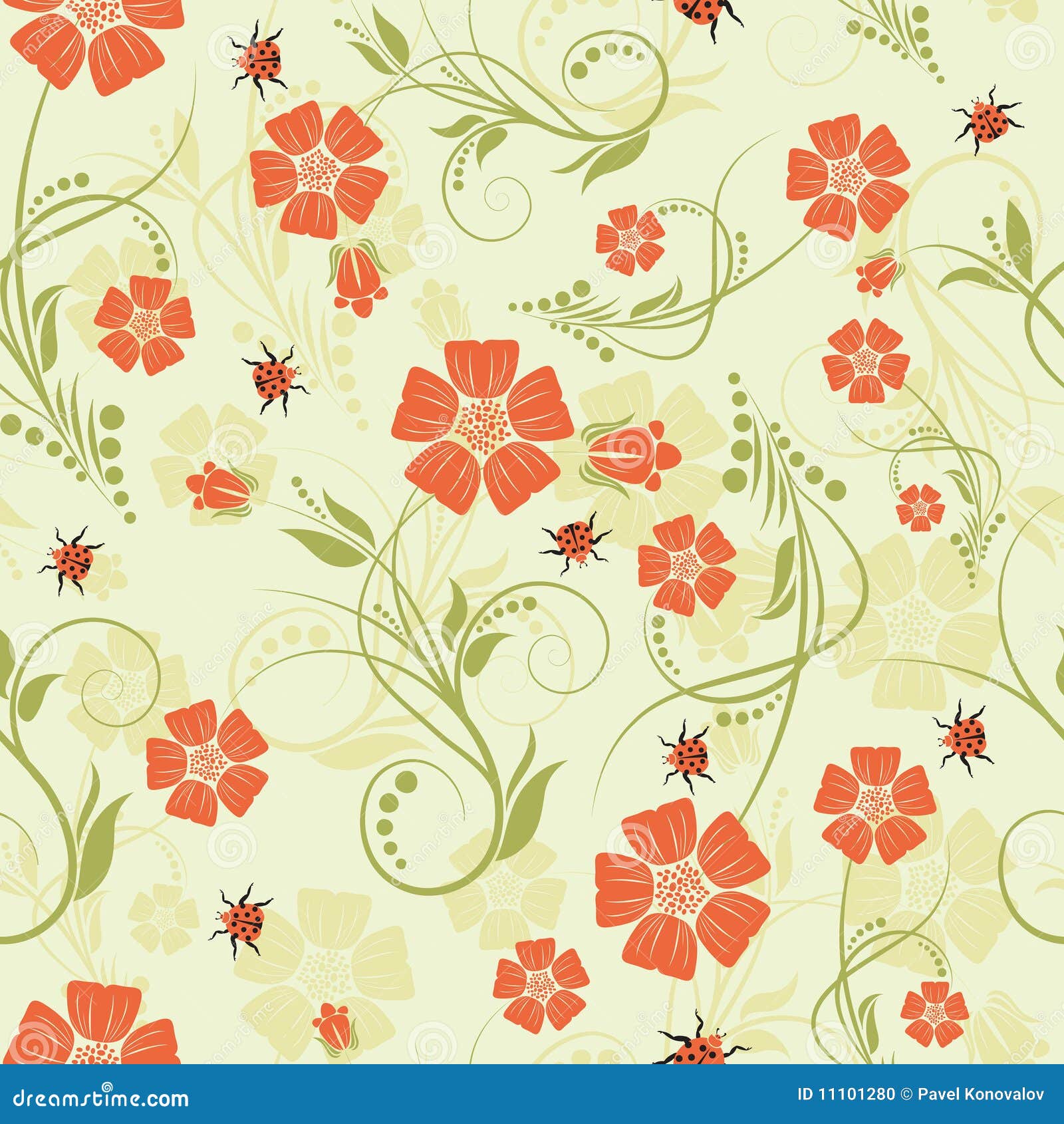 Seamless floral background stock vector. Illustration of illustrations ...