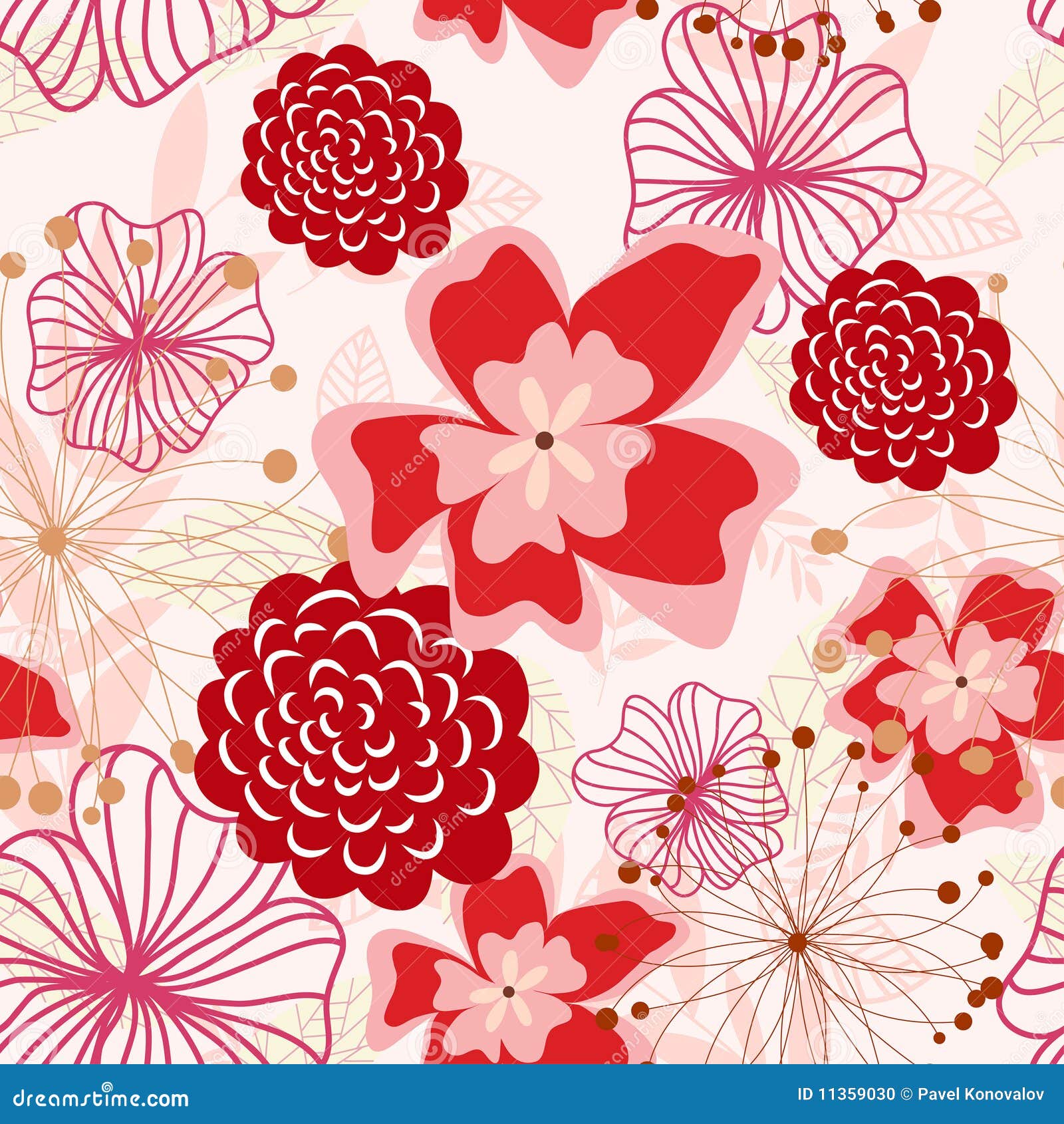 Seamless floral background stock vector. Illustration of beautiful ...