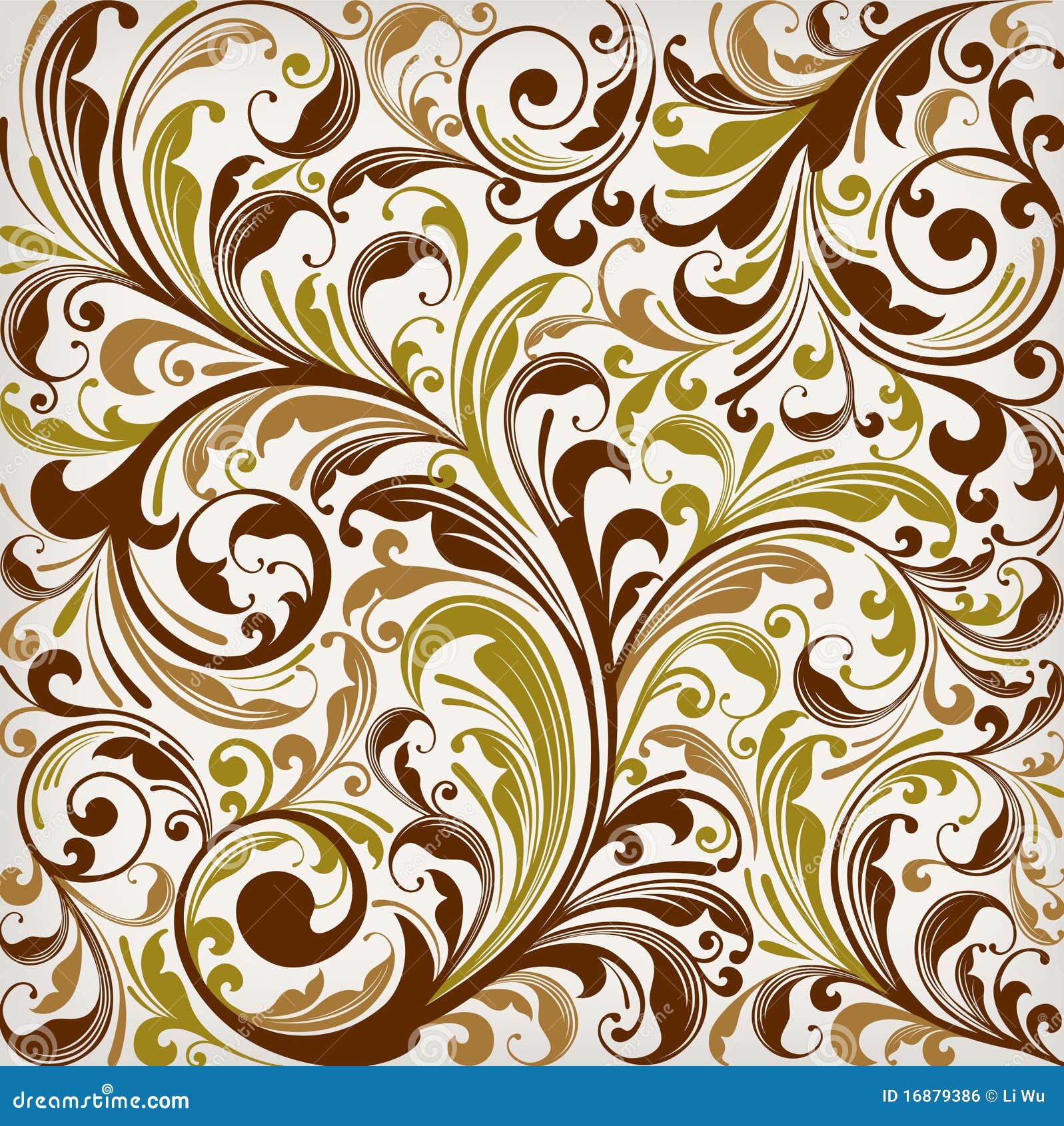 Seamless Floral background stock vector. Illustration of design - 16879386