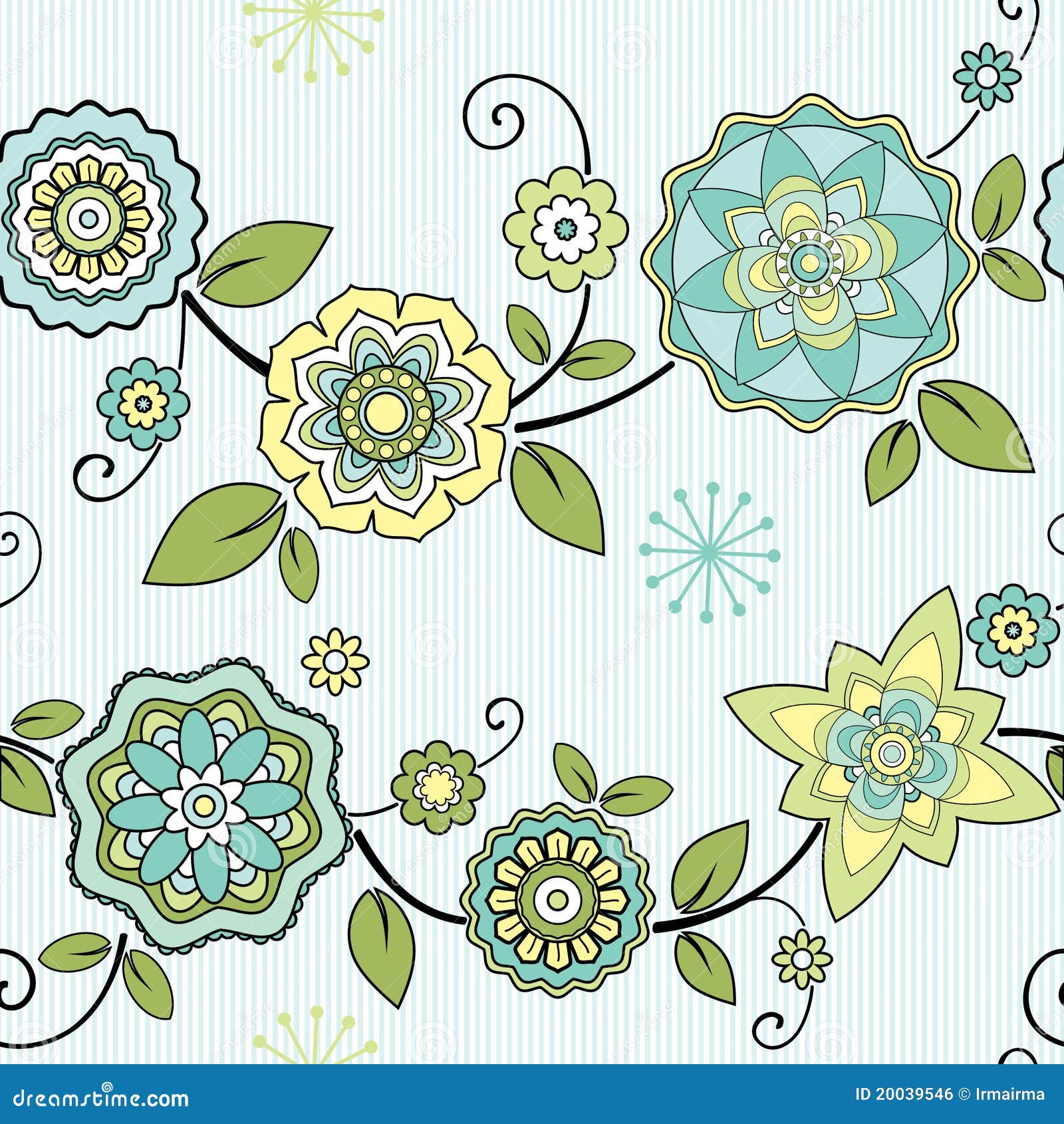 Seamless floral background stock vector. Illustration of wrapping ...