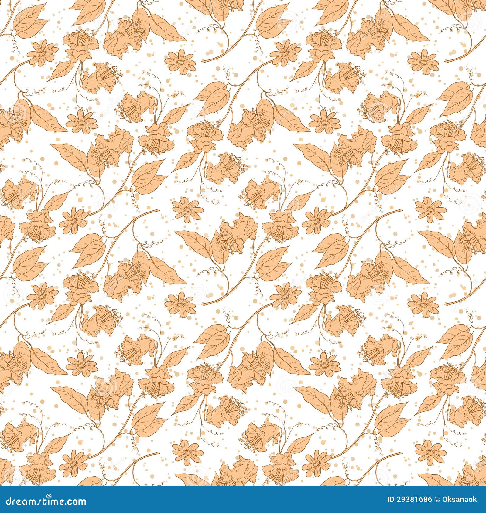 Seamless floral background stock vector. Illustration of bouquet - 29381686