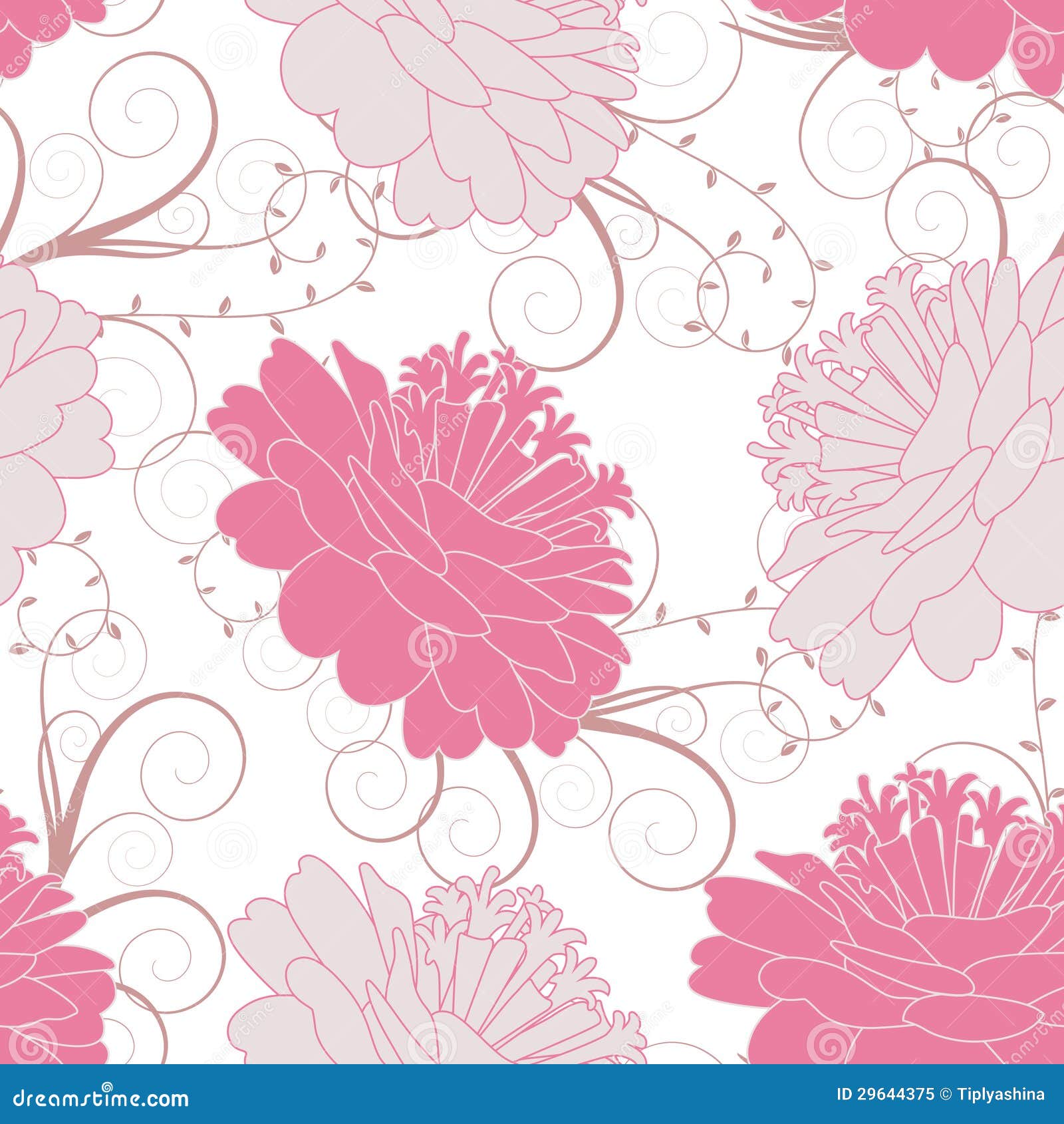 Seamless floral background stock vector. Illustration of design - 29644375