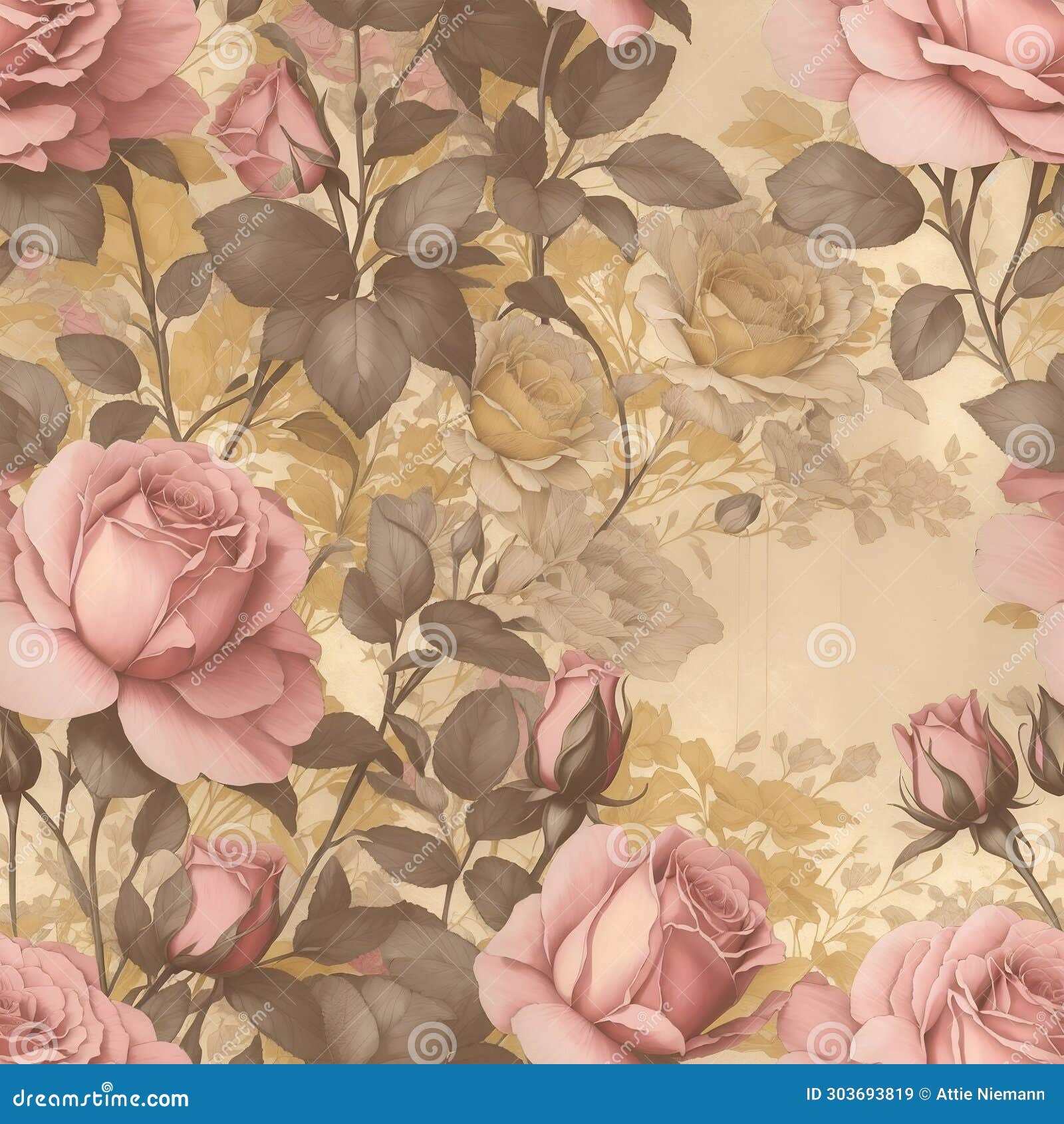 Seamless Floral Background Design. Tileable Web Design Element Stock ...