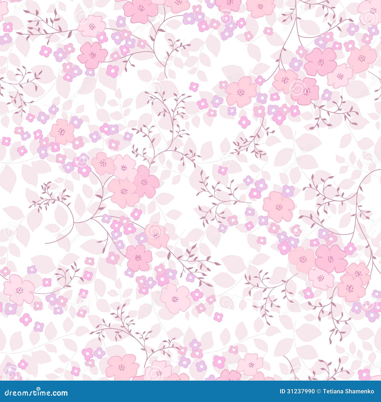 Seamless floral background stock vector. Illustration of blossom - 31237990