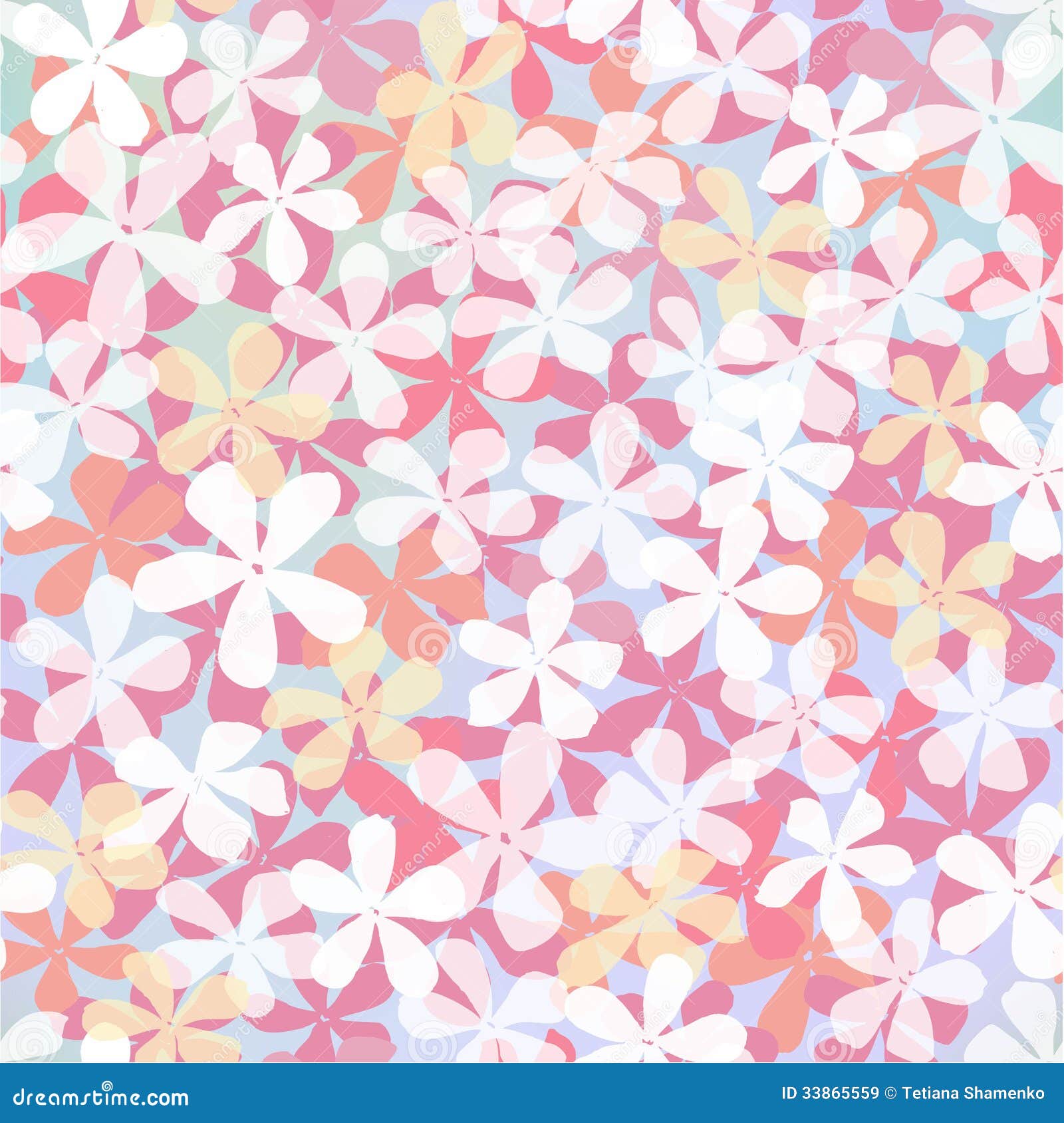 Seamless floral background stock vector. Illustration of retro - 33865559