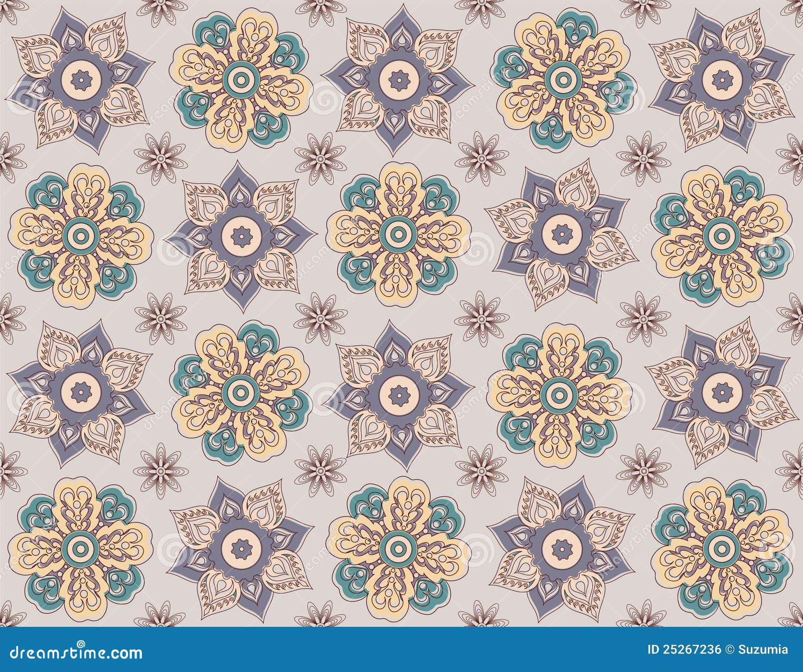Seamless Floral Background, Repeating Elements Stock Vector ...