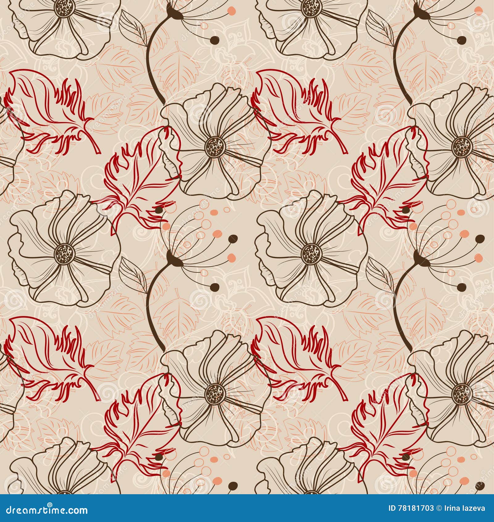 Seamless Floral Beautiful Texture Stock Vector - Illustration of ...