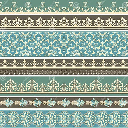 Seamless Floral Borders stock vector. Illustration of flore - 29506655