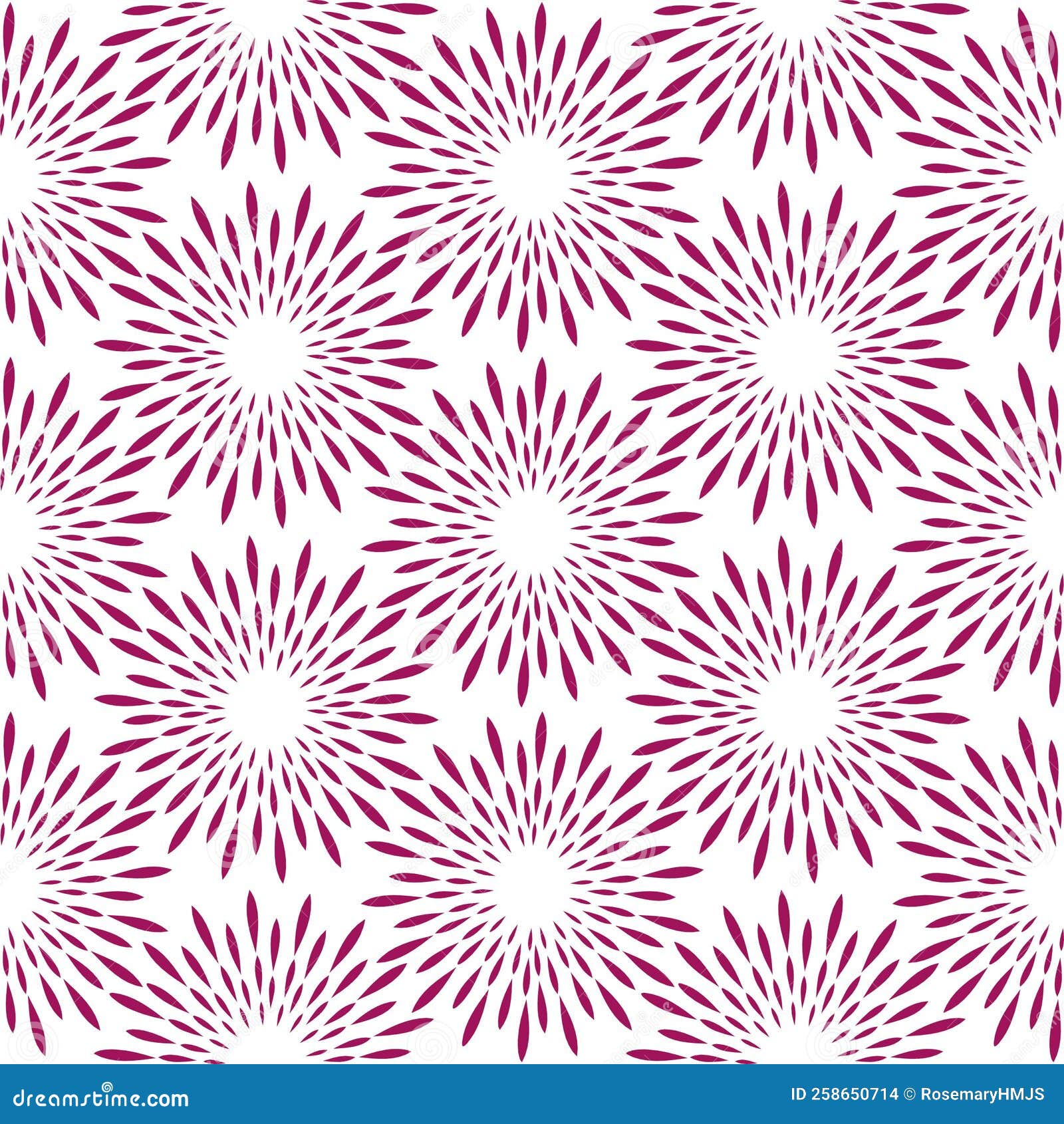 Floral Burst Seamless Vector Pattern Design Stock Vector - Illustration ...