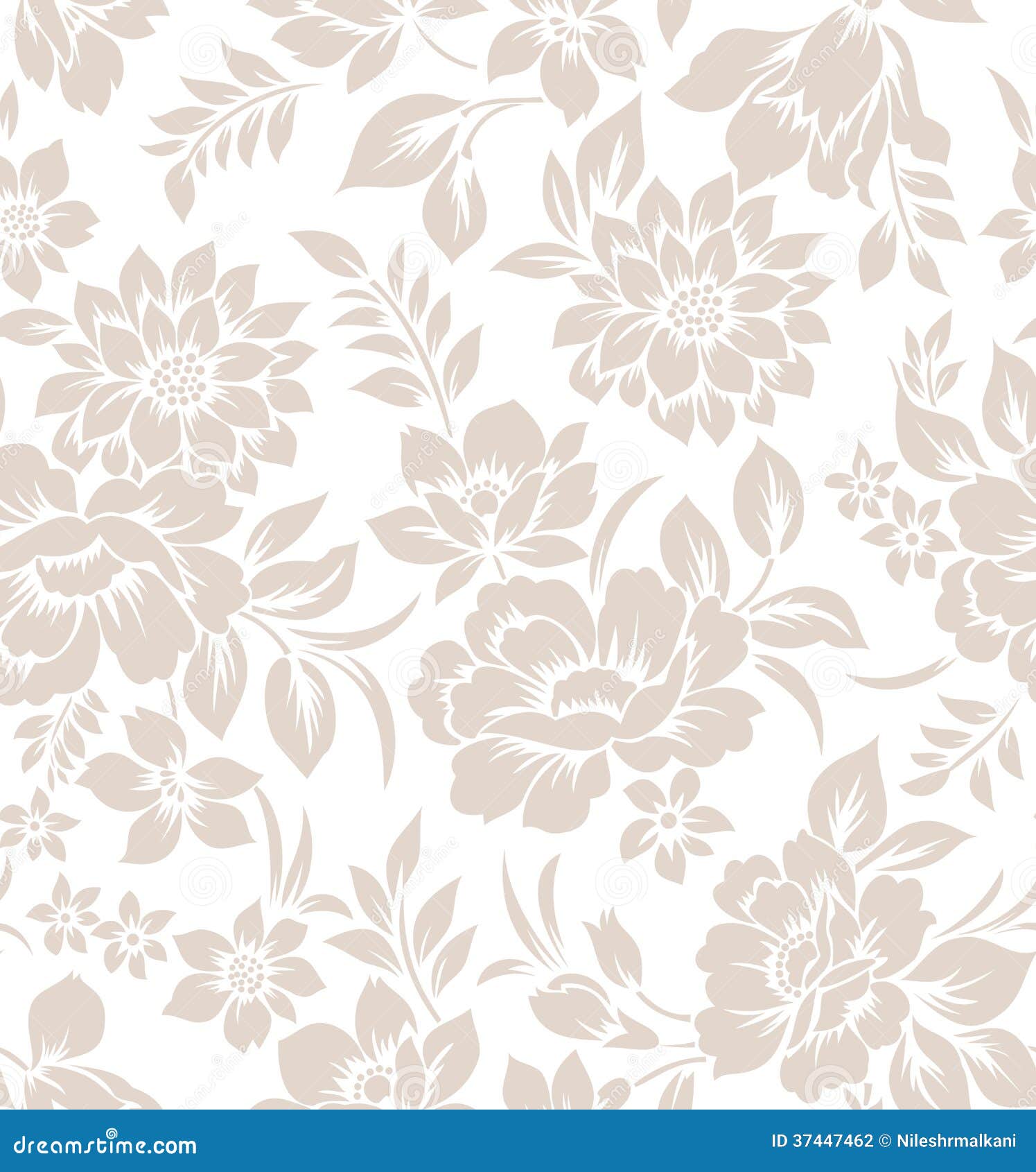 Seamless Floral Curtain Design Stock Vector - Illustration of floral ...
