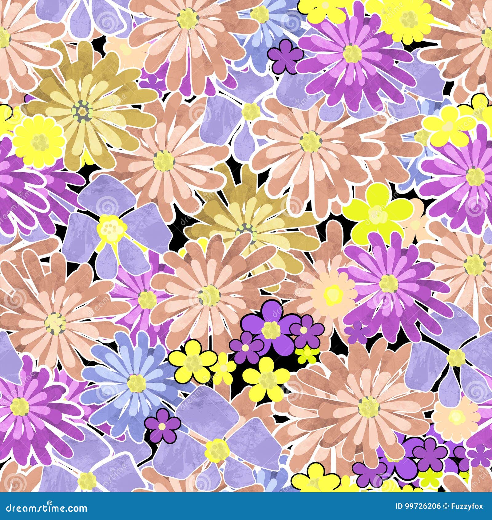 Seamless Floral Feminine Pattern Stock Illustration - Illustration of ...