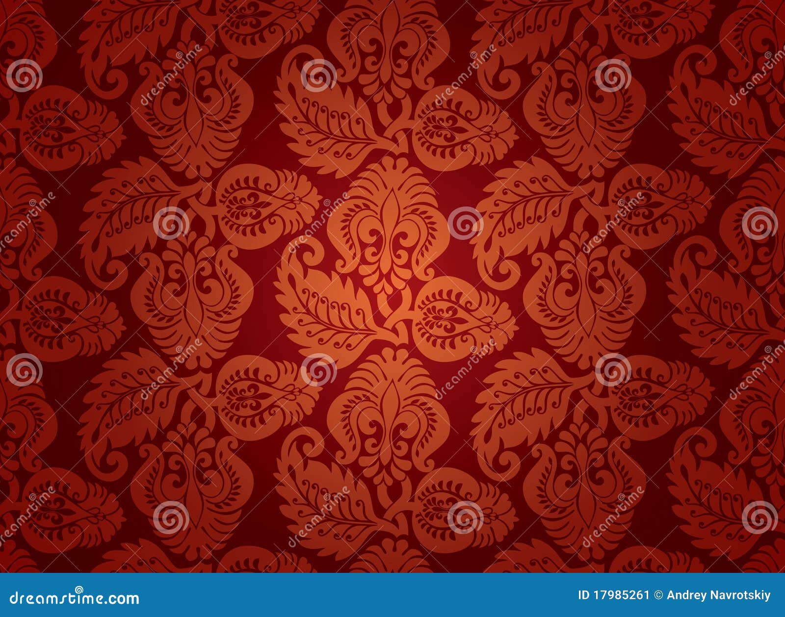 Seamless Floral Ornament for Background. Stock Vector - Illustration of ...