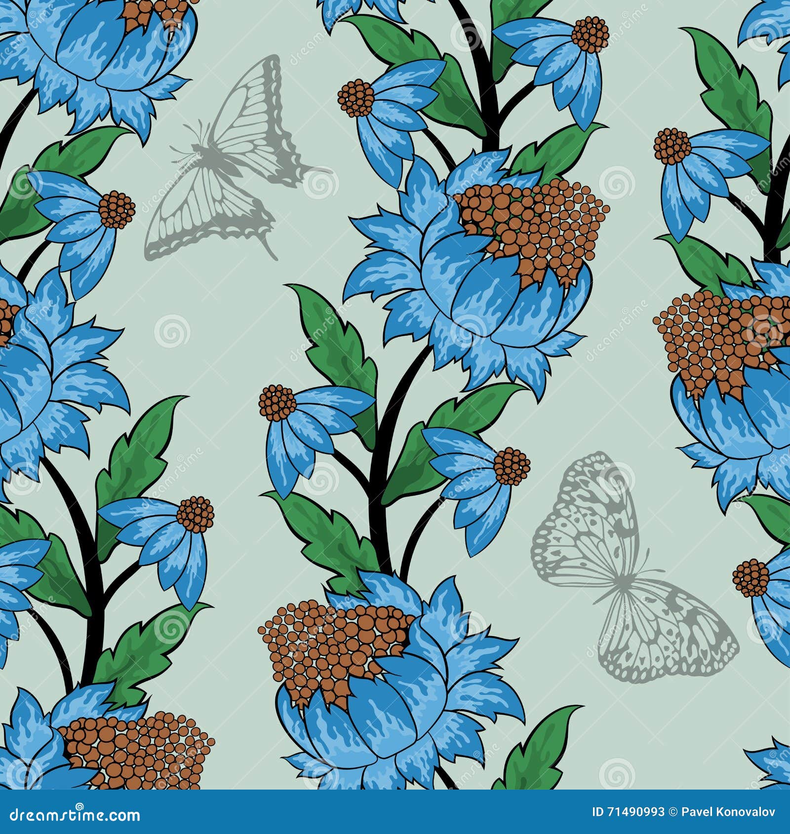 Seamless Floral Ornate Pattern Stock Vector - Illustration of ornament ...