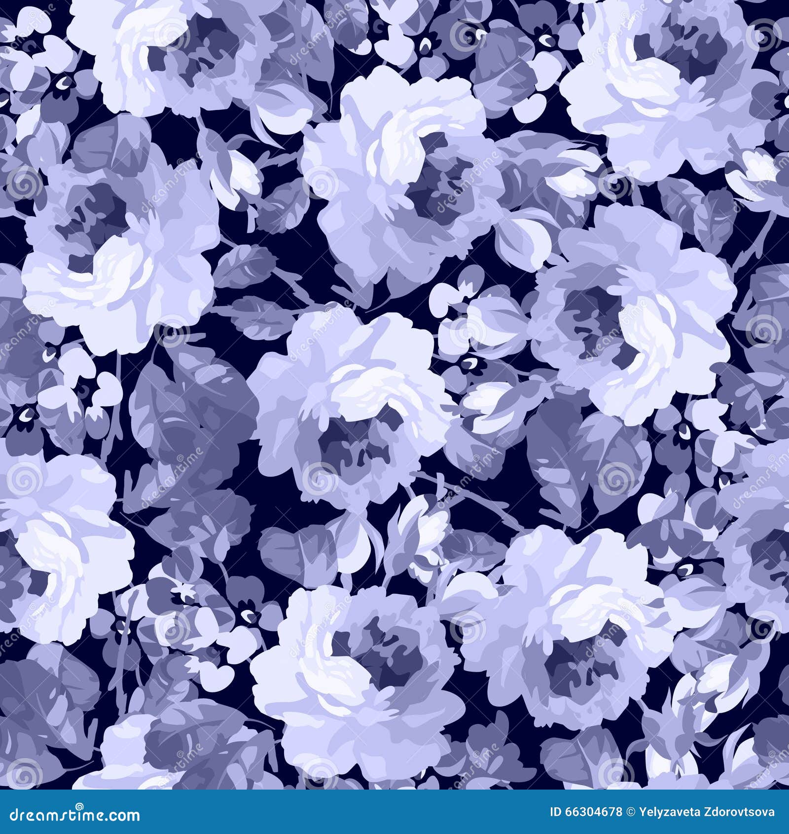 Seamless Floral Patter with Roses Stock Vector - Illustration of ...