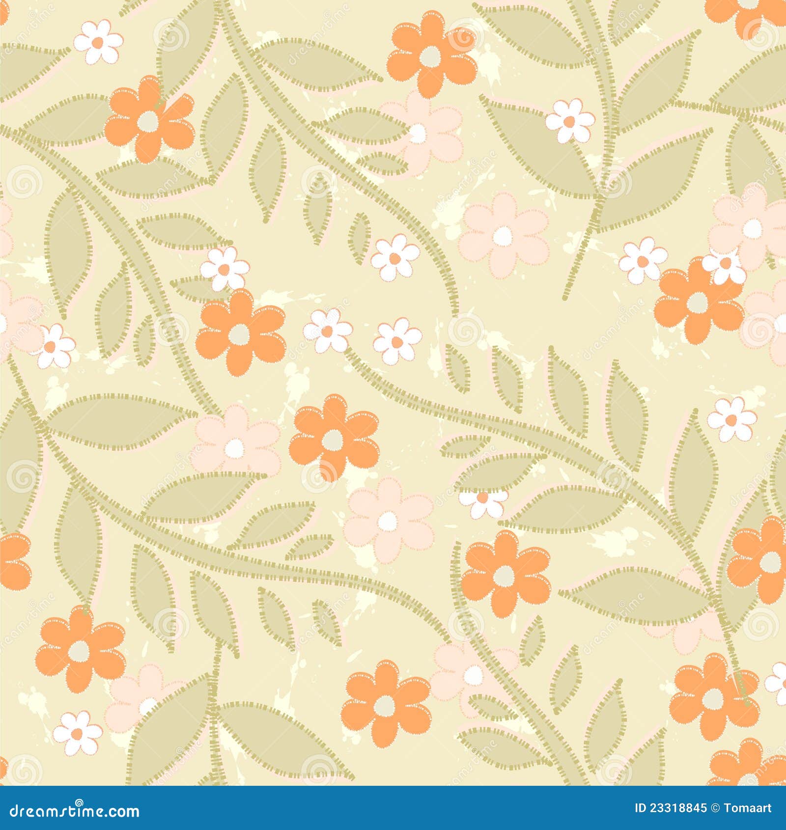 Seamless floral pattern stock vector. Illustration of design - 23318845