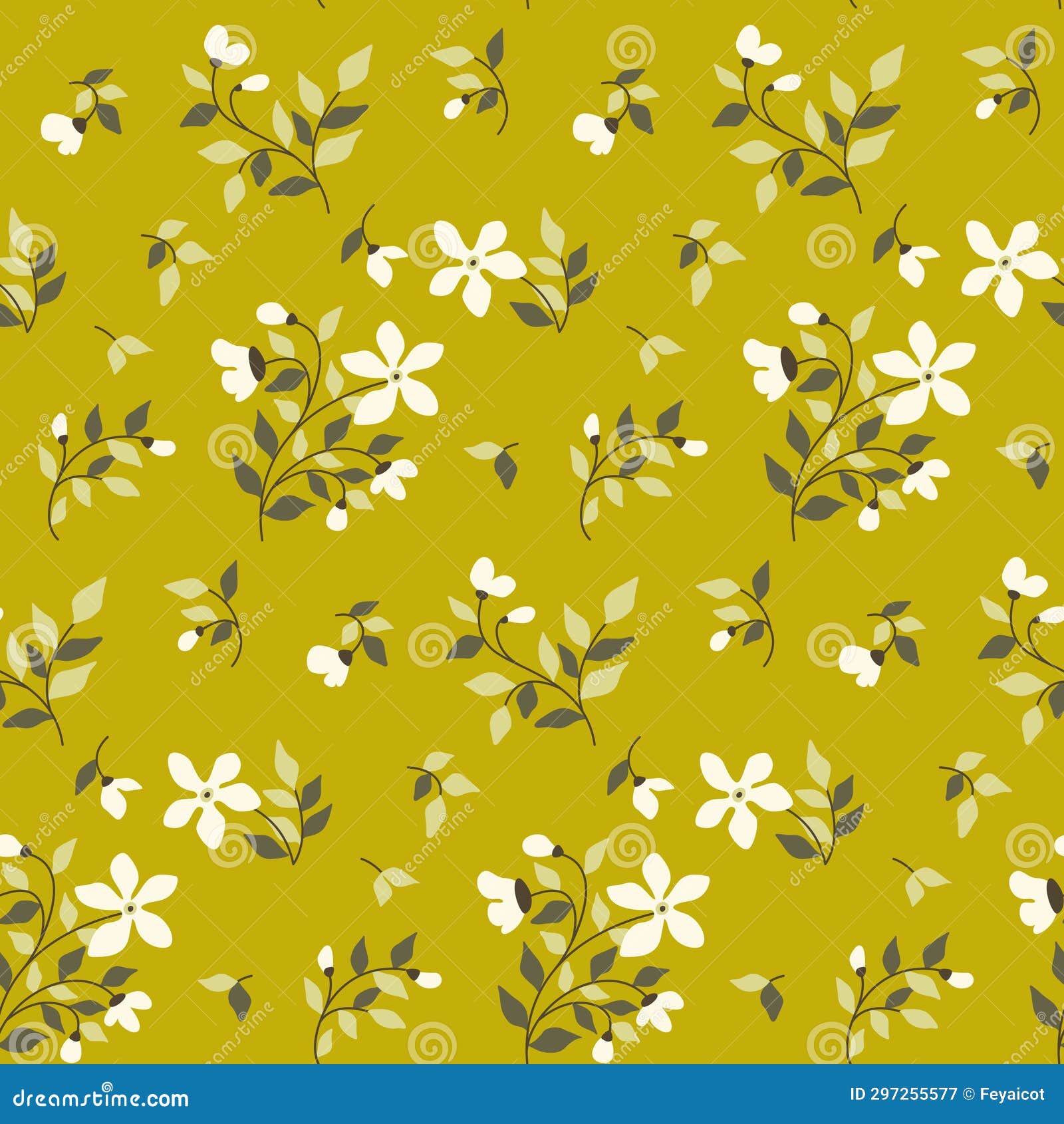Seamless Floral Pattern, Abstract Ditsy Print with a Rustic Motif ...