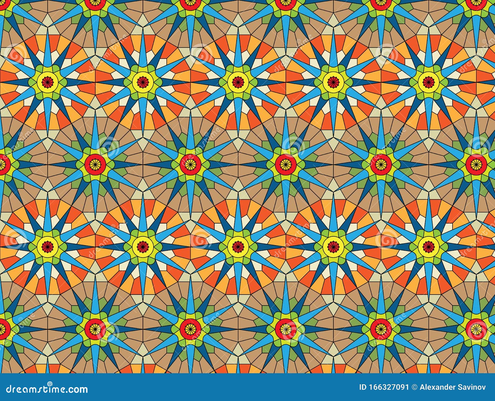 Seamless Floral Pattern in Arabic Style Based on Hexagon. Background ...