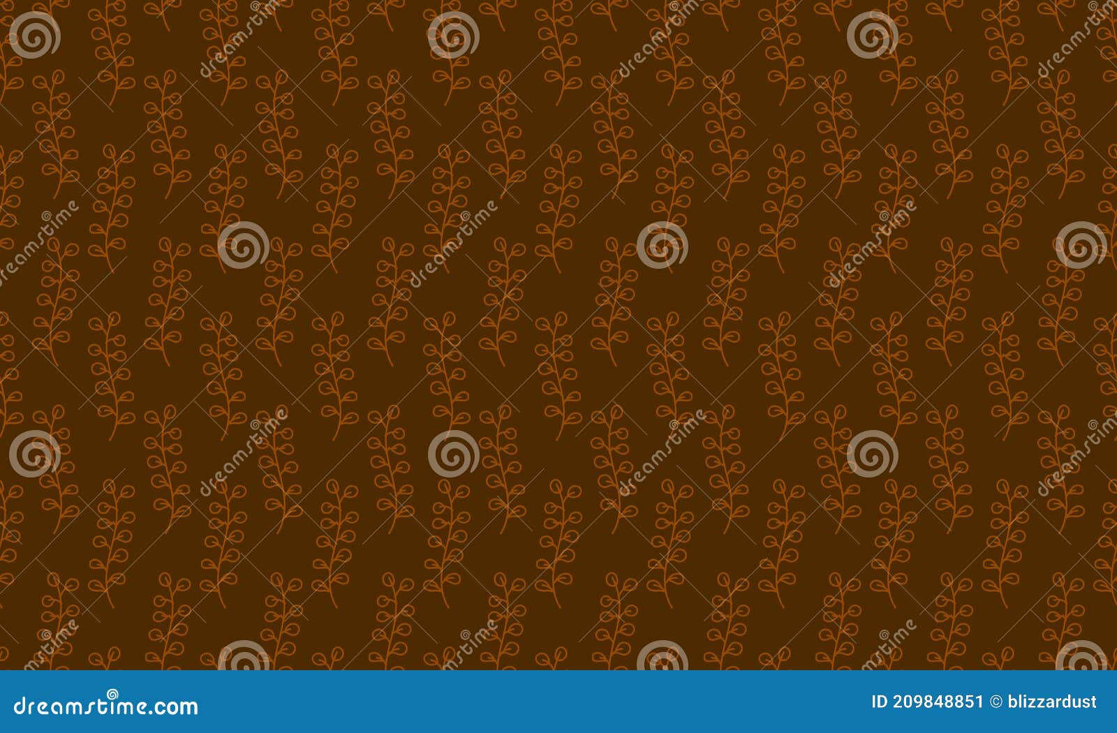 Brown Seamless Floral Pattern, Nature Vector Illustration, Suitable for ...