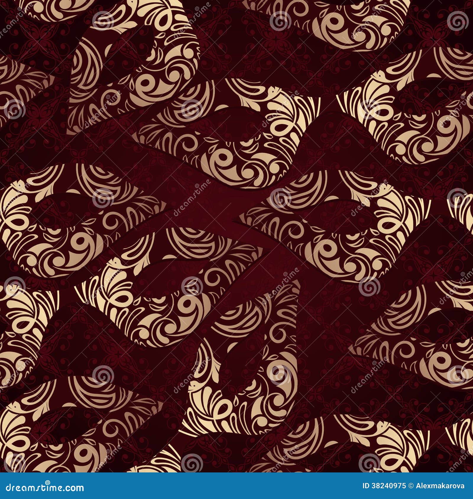 Seamless Floral Pattern with Carnaval Masks Stock Vector - Illustration ...