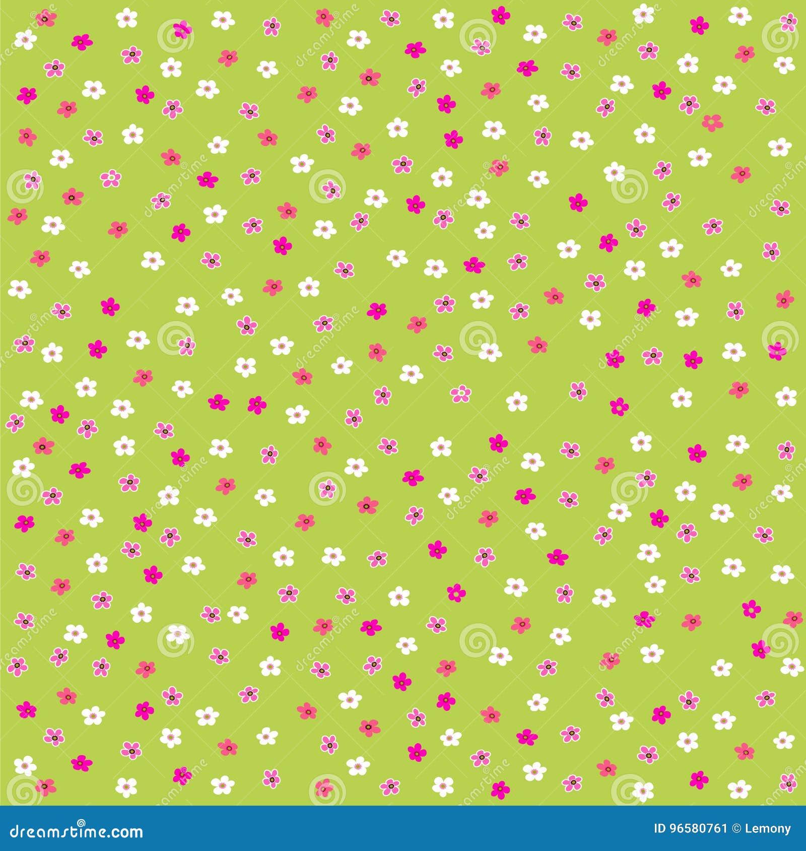 Seamless Floral Pattern with Cute Little Flowers Stock Vector ...