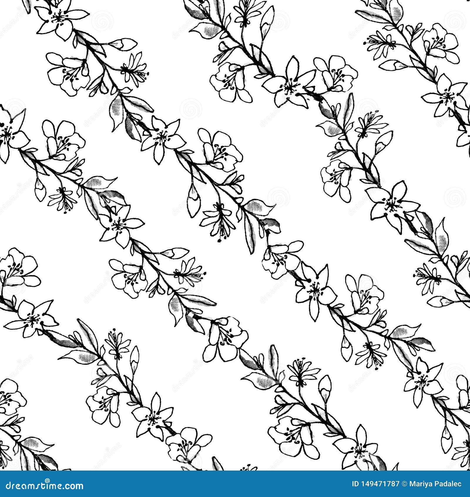 Seamless Floral Pattern. Delicate Flowers. Print for Fabric and Other ...