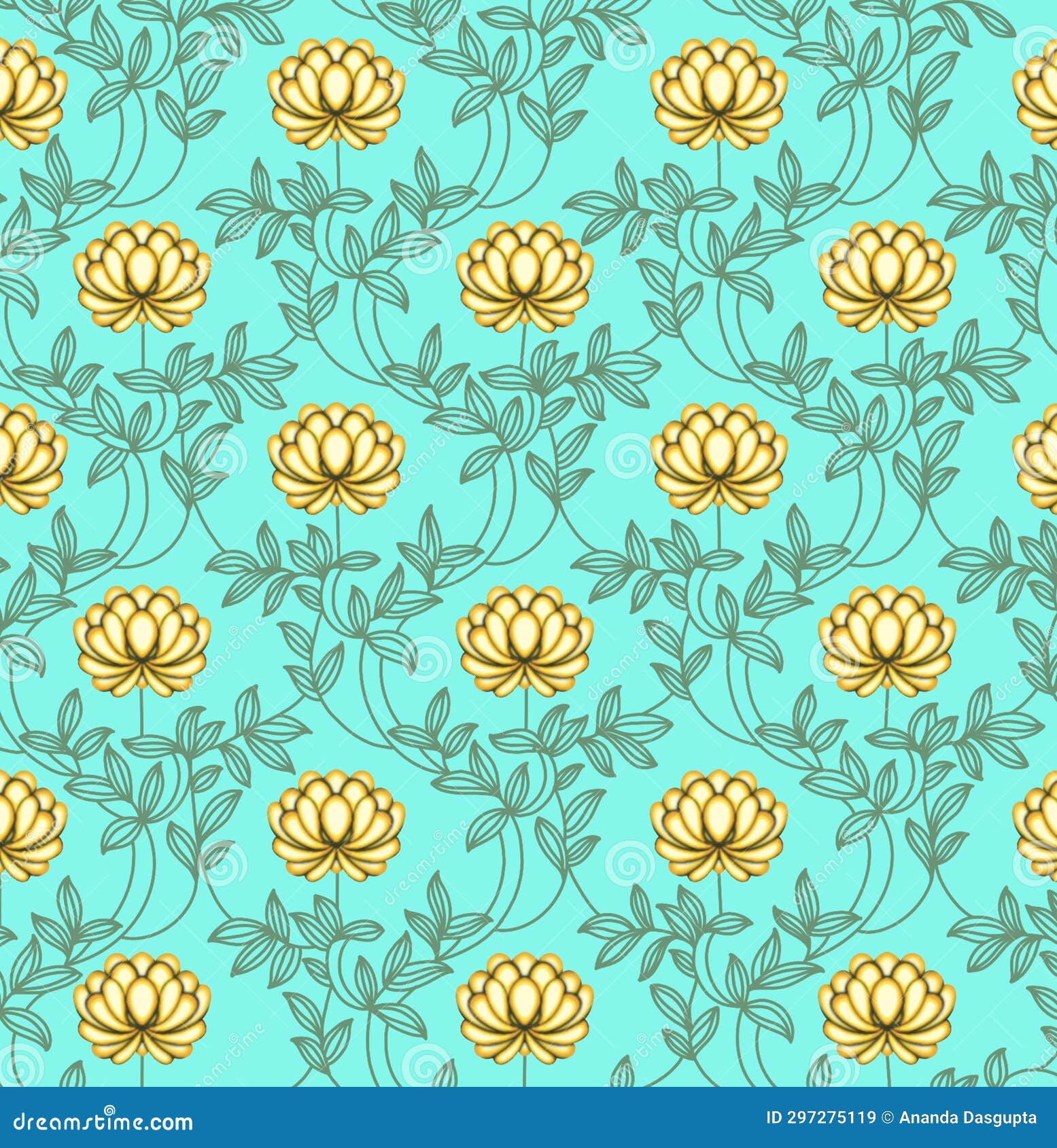 Seamless Floral Pattern-delicate Interlacing Branches of Flowers and ...