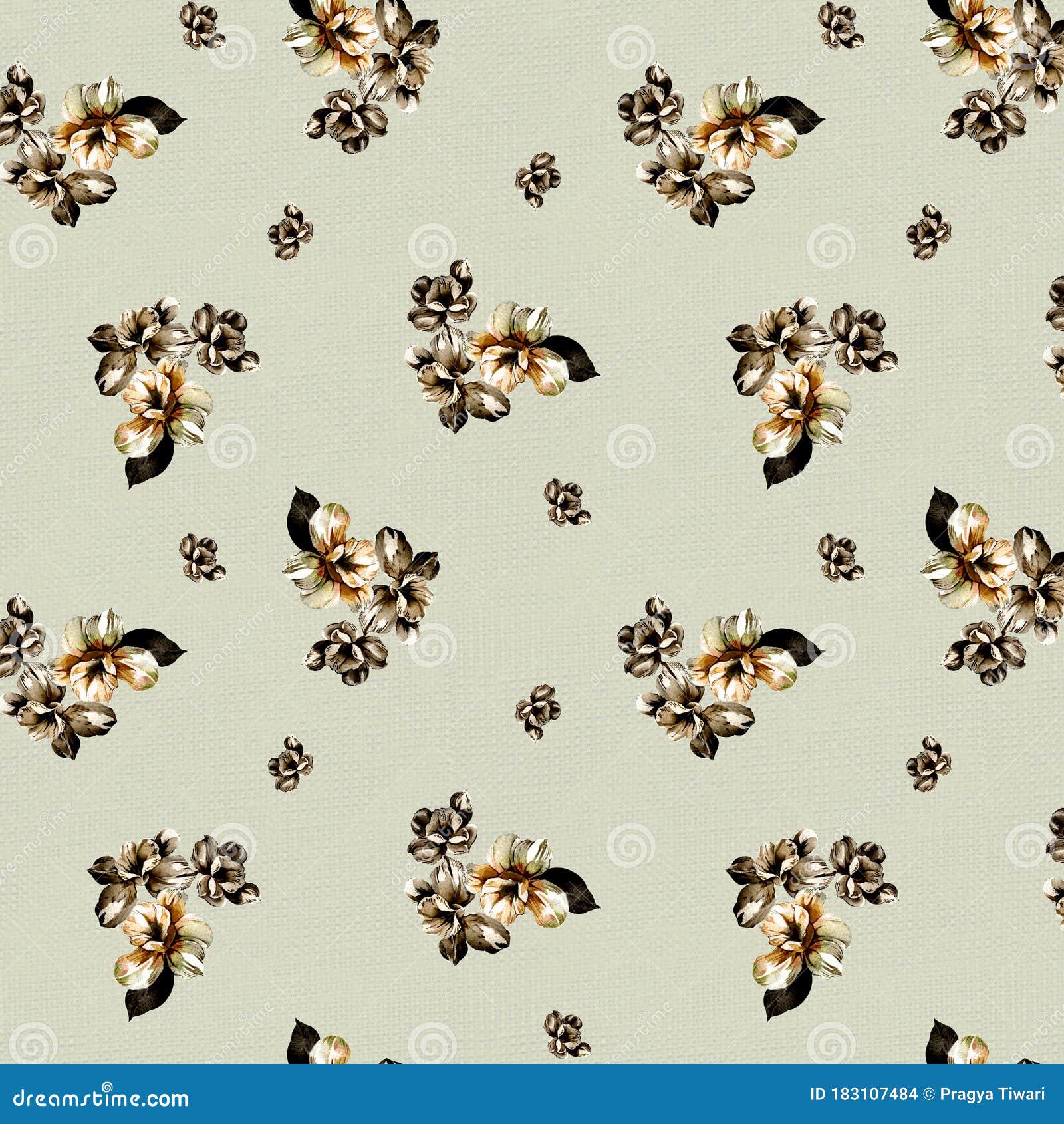 Seamless Floral Pattern Design Stock Illustration - Illustration of ...