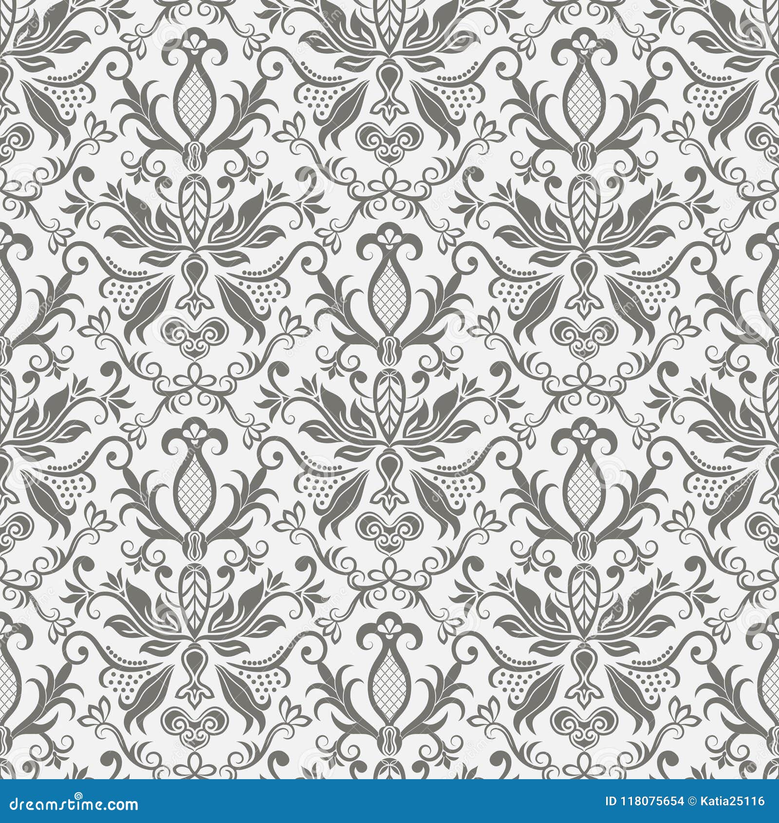Damascus Pattern. Seamless Vintage Background Stock Vector ...