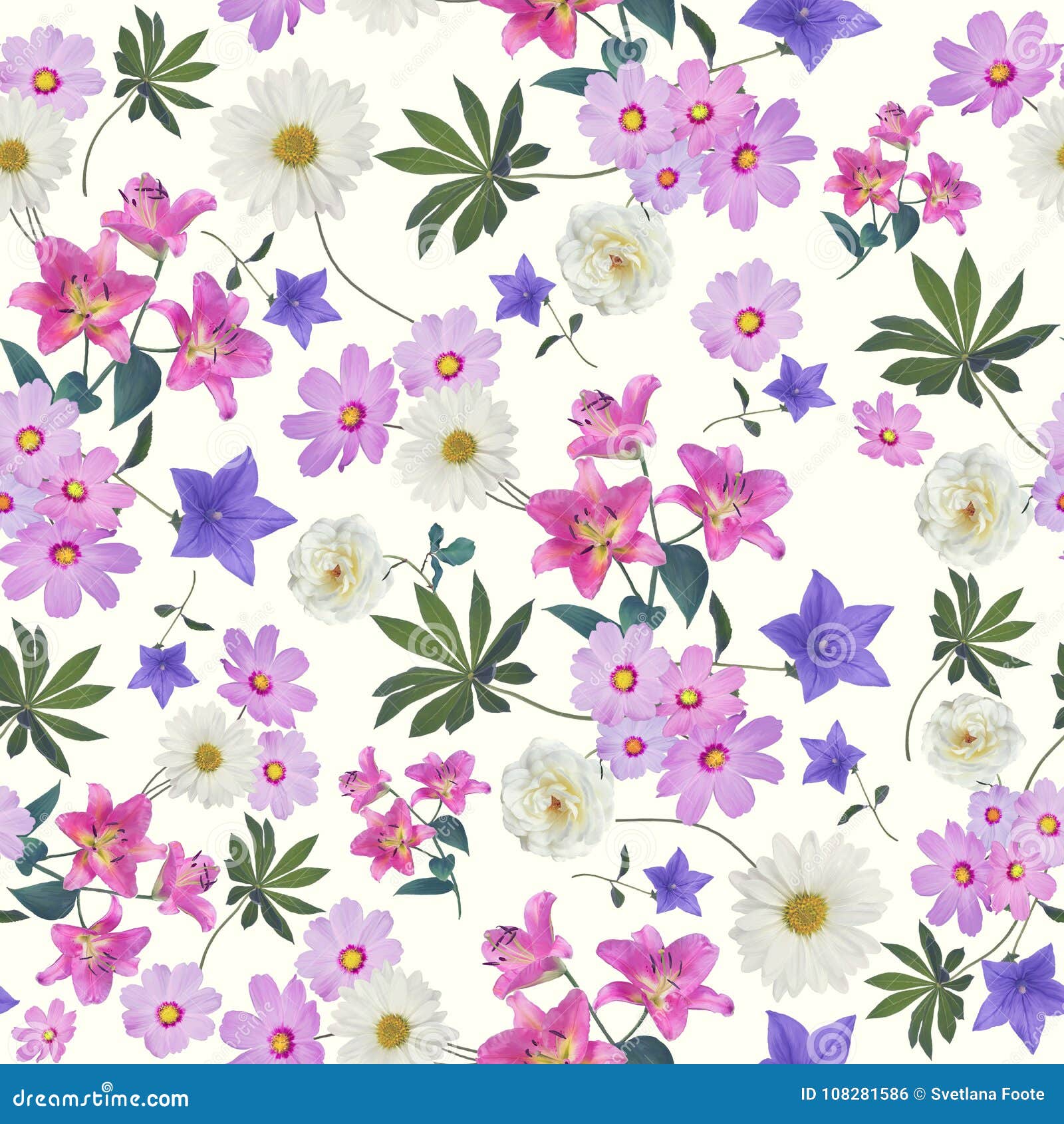 Seamless floral pattern stock illustration. Illustration of digital ...