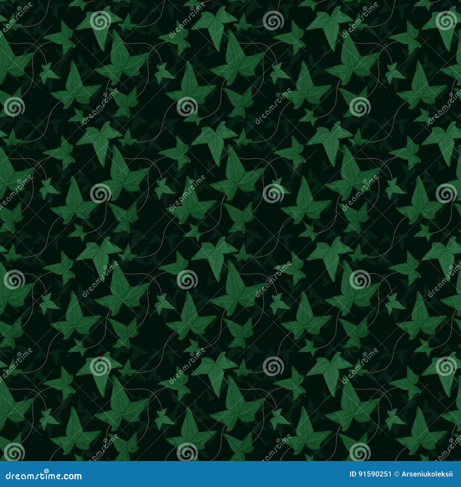 Seamless Floral Pattern. Ivy Elements Background Stock Vector ...