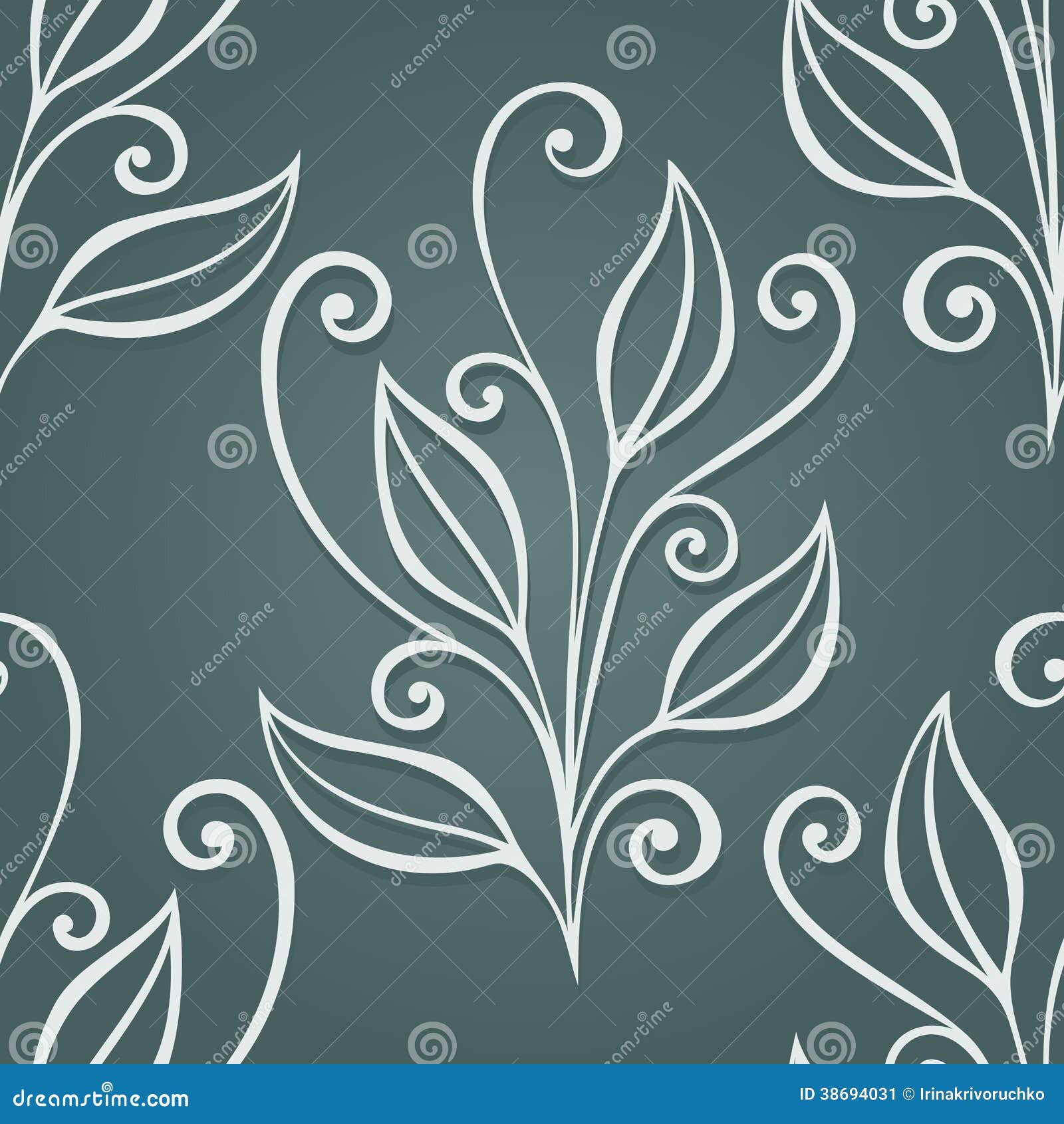 Seamless Floral Pattern with Leaves Stock Vector - Illustration of ...