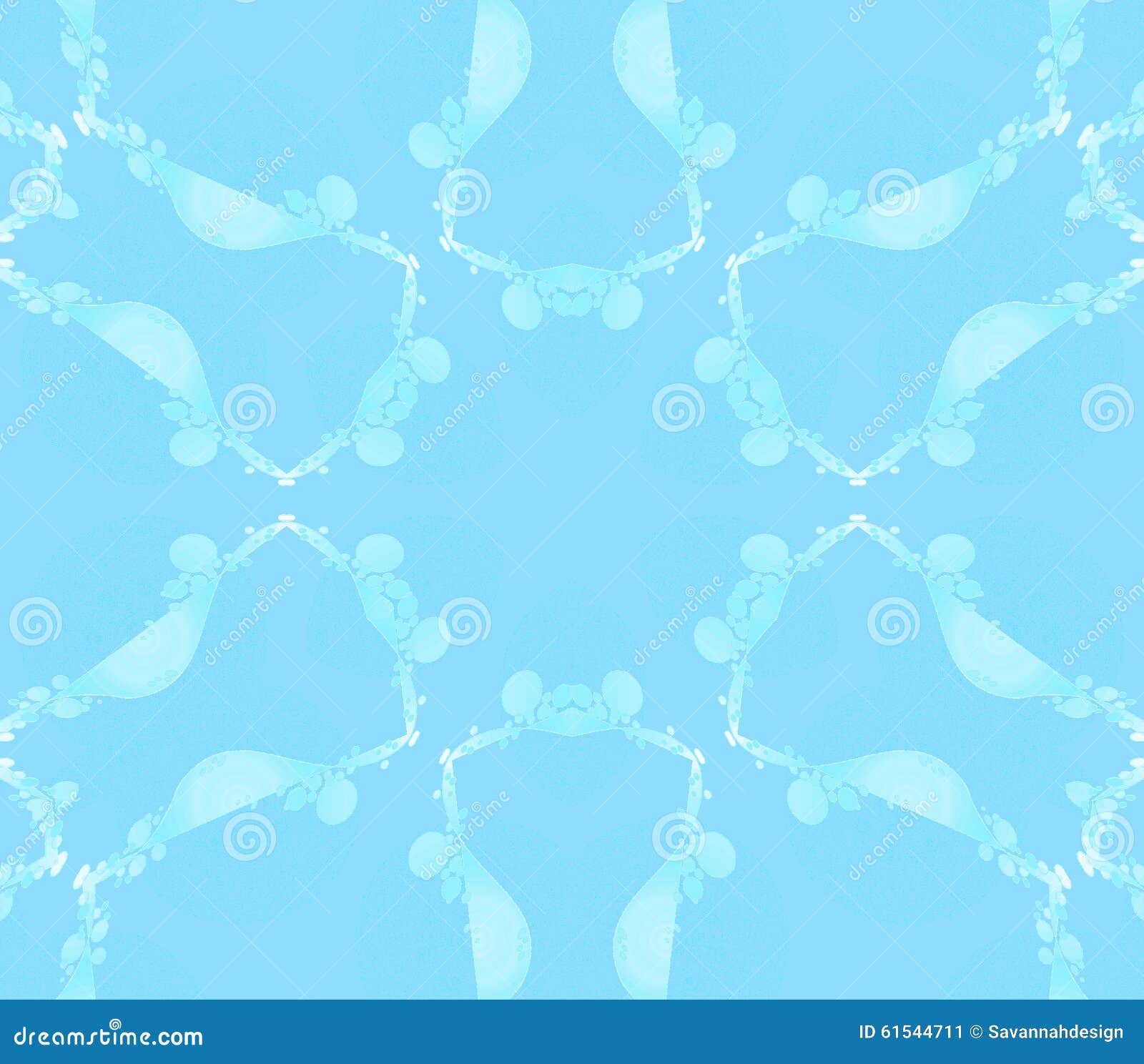 Seamless Floral Pattern Light Blue Stock Illustration - Illustration of ...