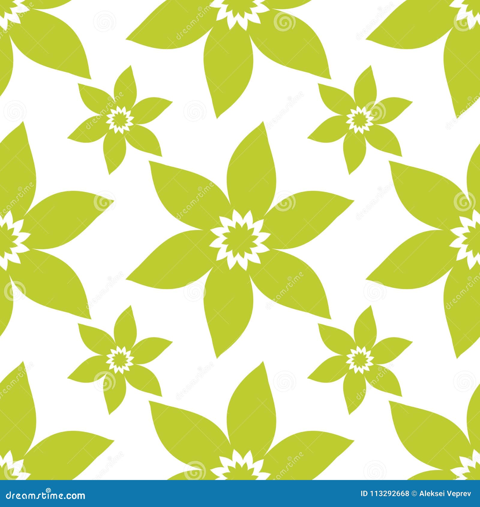 Seamless Floral Pattern. Repeated Flowers. Vector Illustration. Stock ...