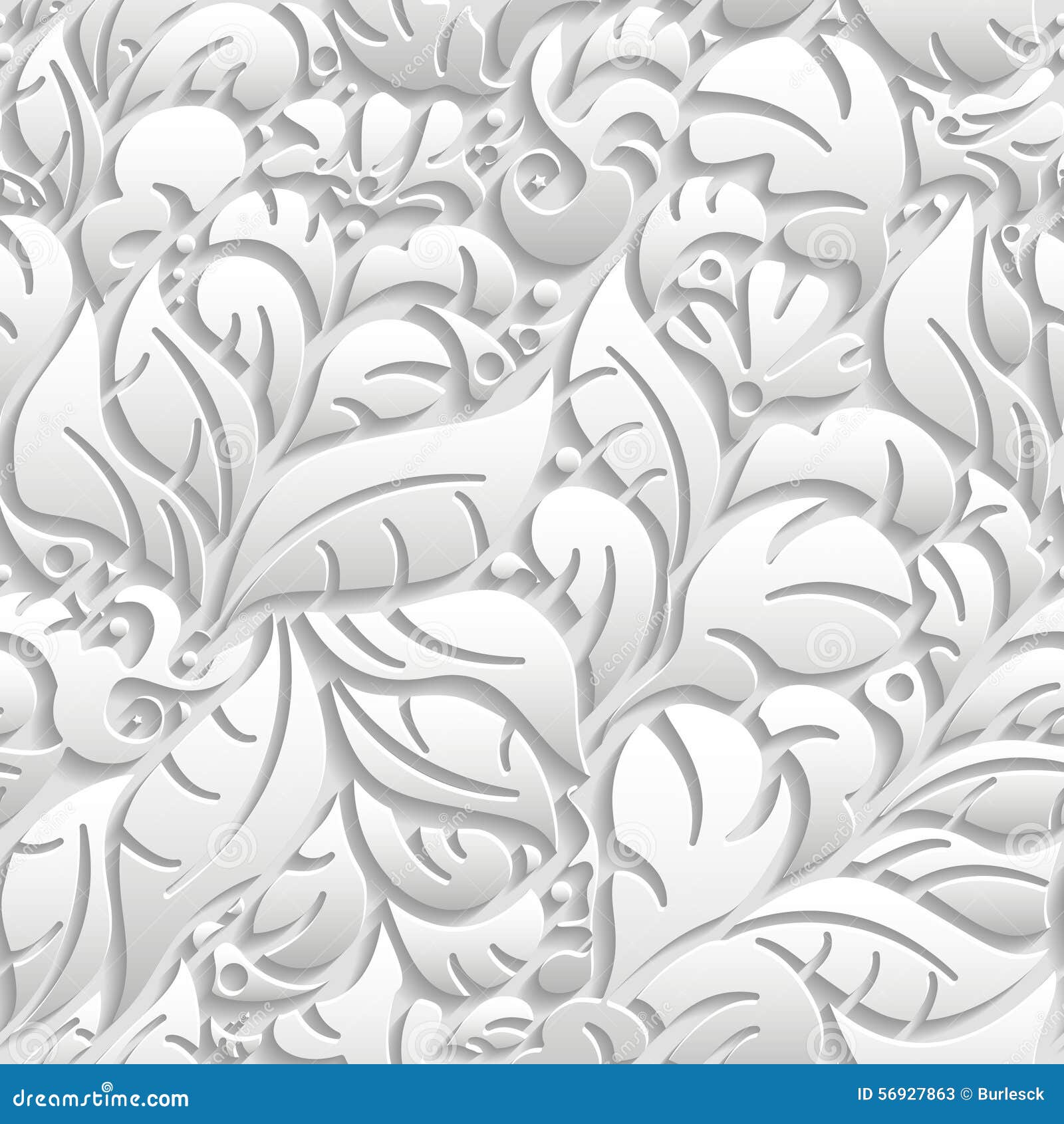 Seamless Floral Pattern with Shadow Stock Illustration - Illustration ...