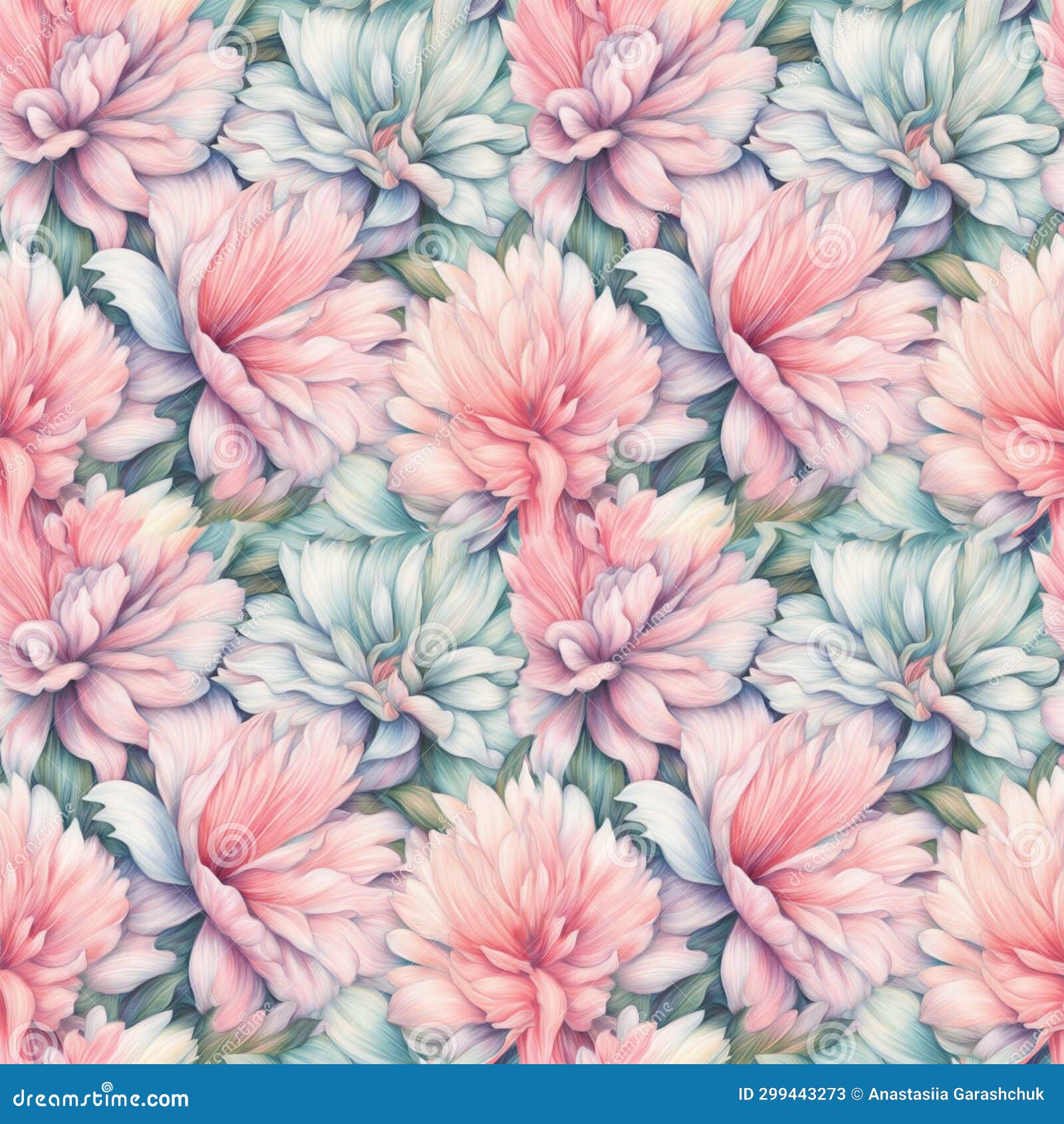 Seamless Floral Pattern in Soft Pastel Colors Stock Vector ...